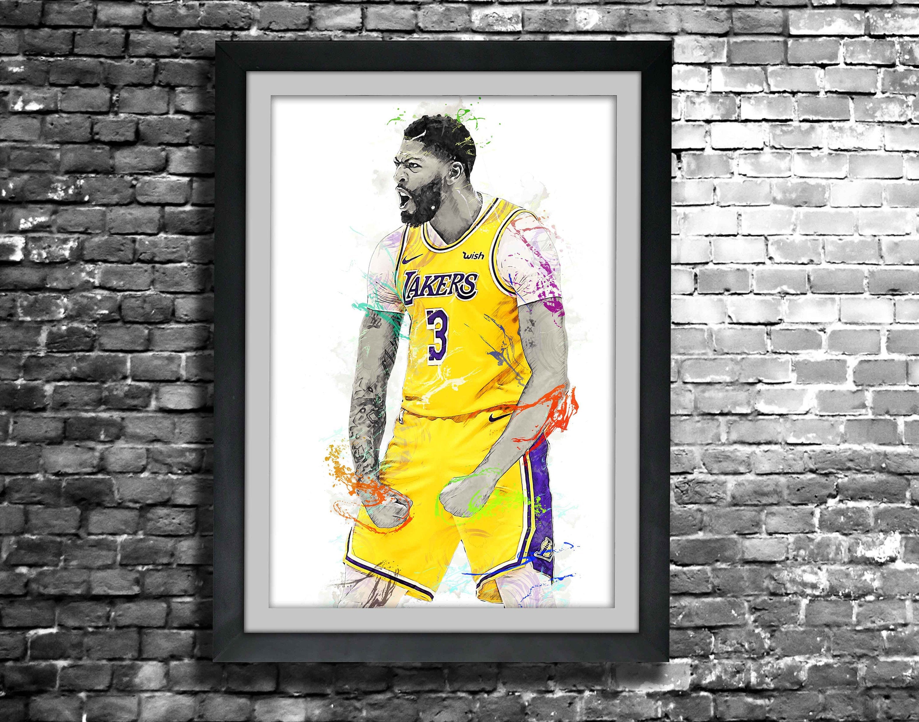 Anthony Davis Poster Los Angeles Lakers Wall Art Sports | Etsy