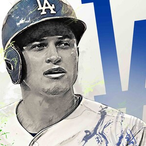 Corey Seager Poster Los Angeles Dodgers Canvas Print, Wall Art, Sports ...