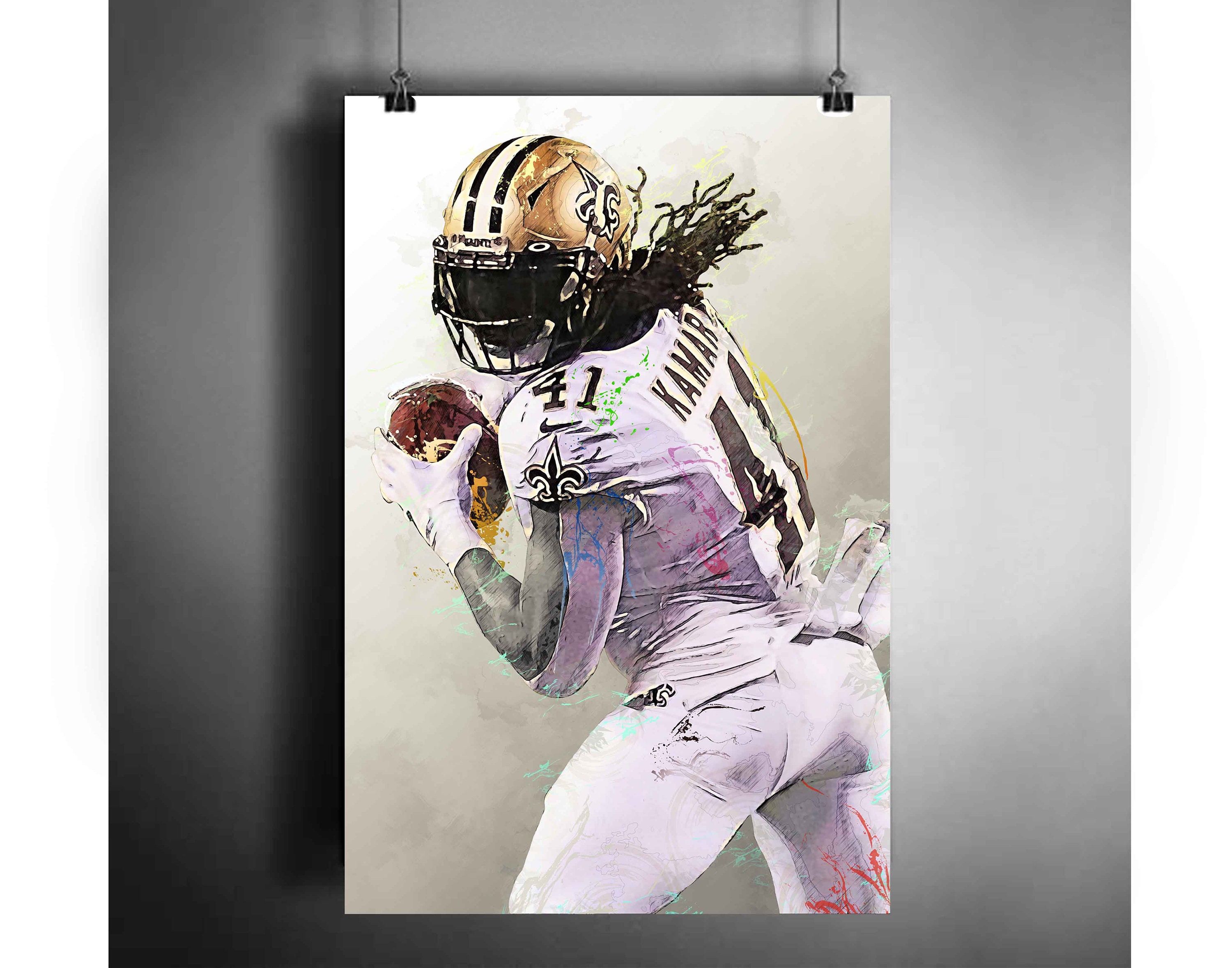 Alvin Kamara Poster New Orleans Saints Canvas Print Wall | Etsy