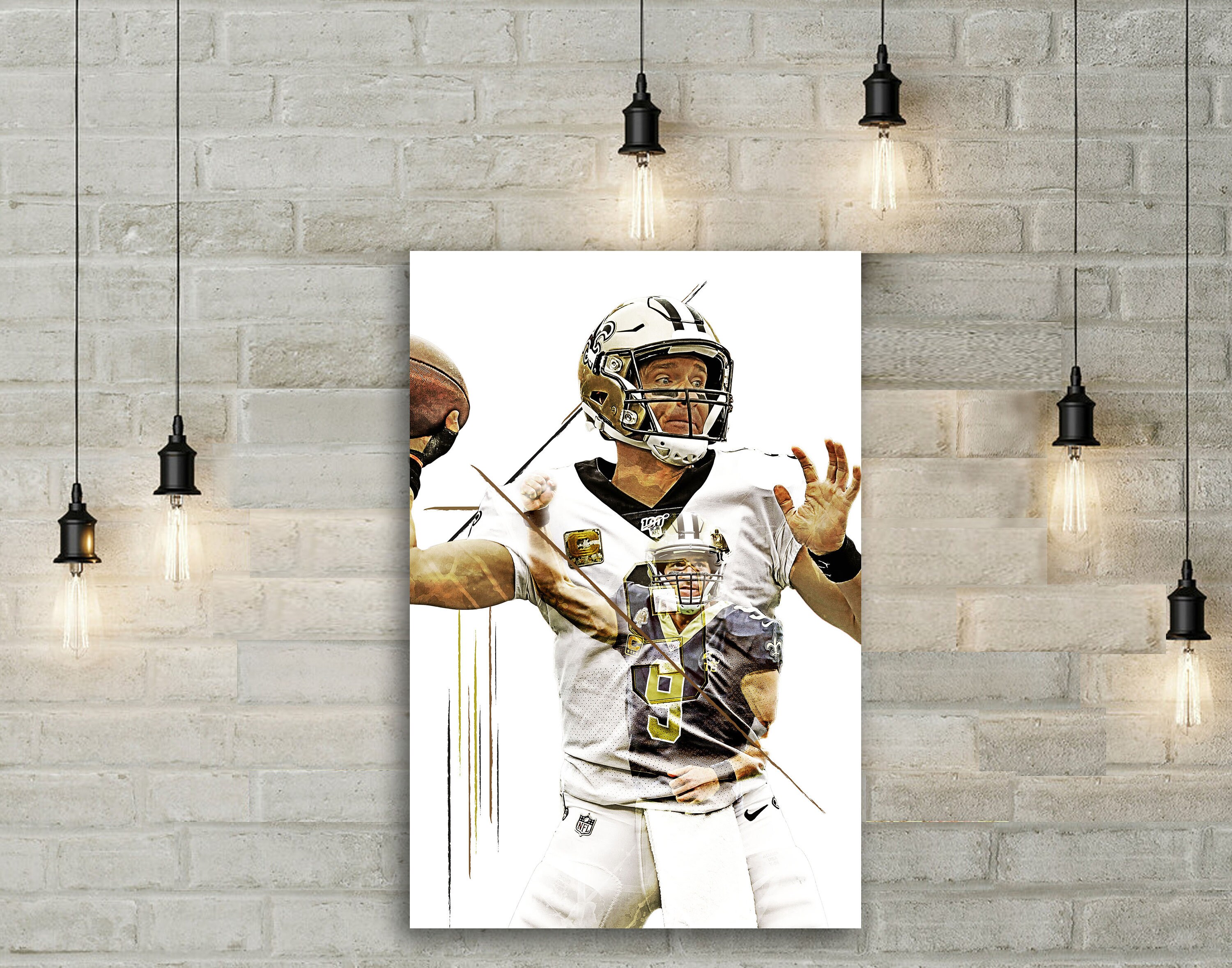 Drew Brees Poster - New Orleans Saints - Canvas Print, Wall Art, Sports ...