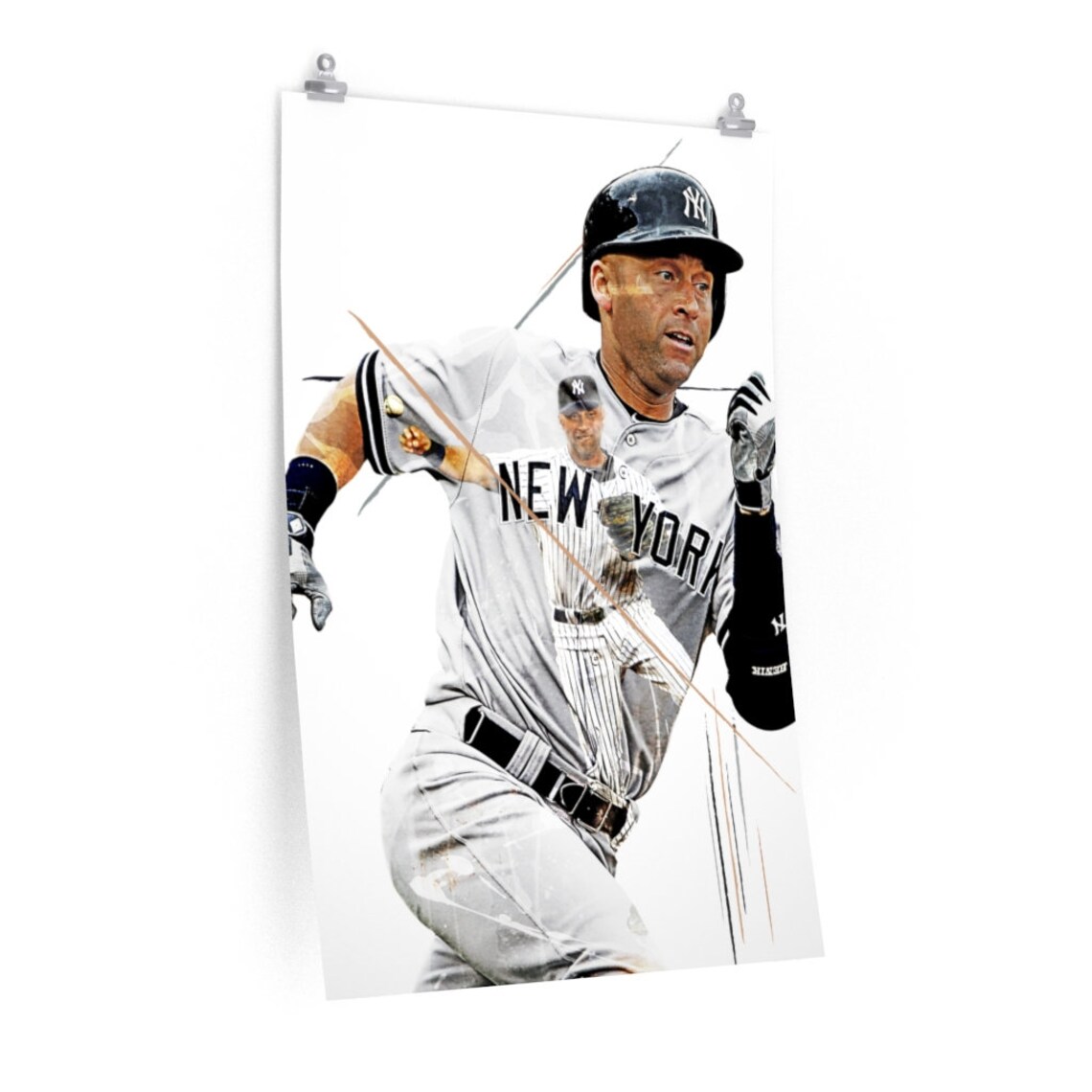 Derek Jeter Poster New York Yankees Wall Art Art Print | Etsy