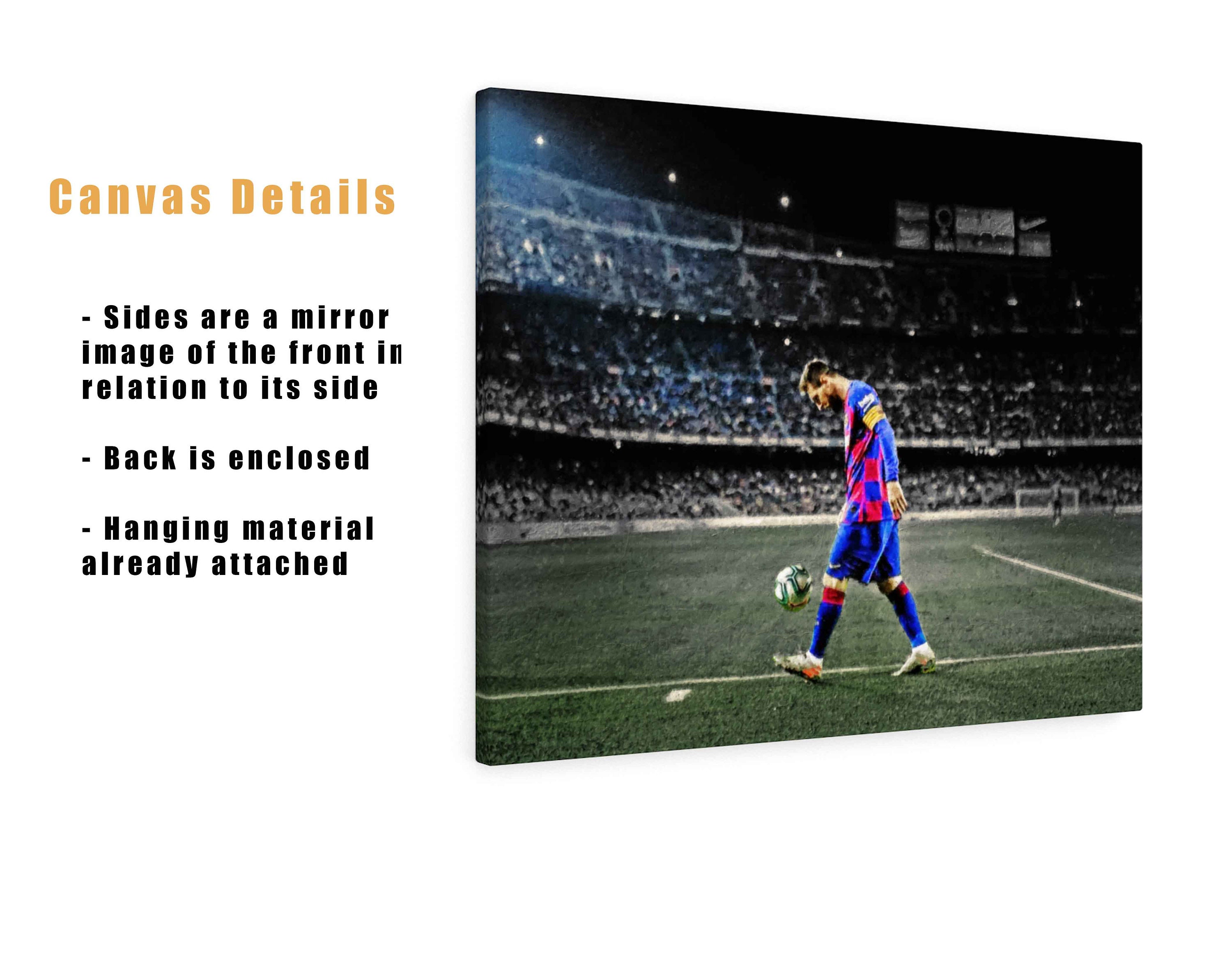 Lionel Messi Canvas Print FC Barcelona Wall Art Sports - Etsy
