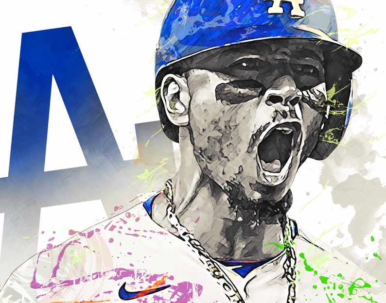 Mookie Betts Poster Los Angeles Dodgers Canvas Print Wall | Etsy