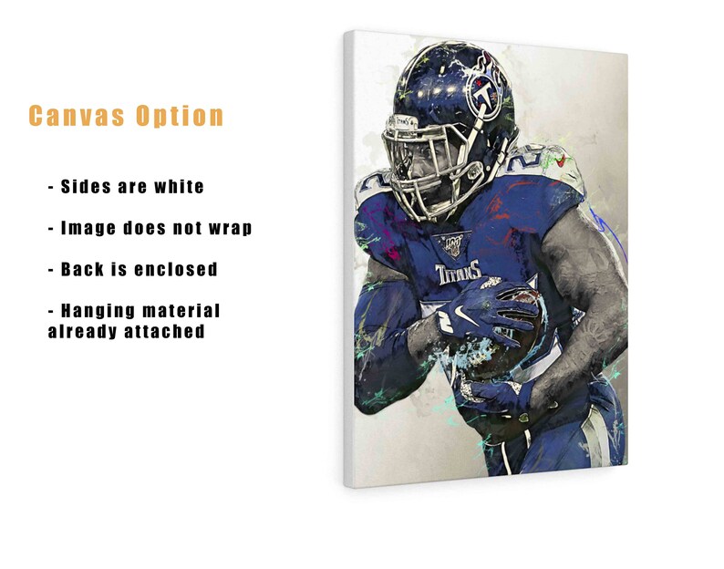Derrick Henry Poster - Tennessee Titans - Canvas Print, Wall Art ...