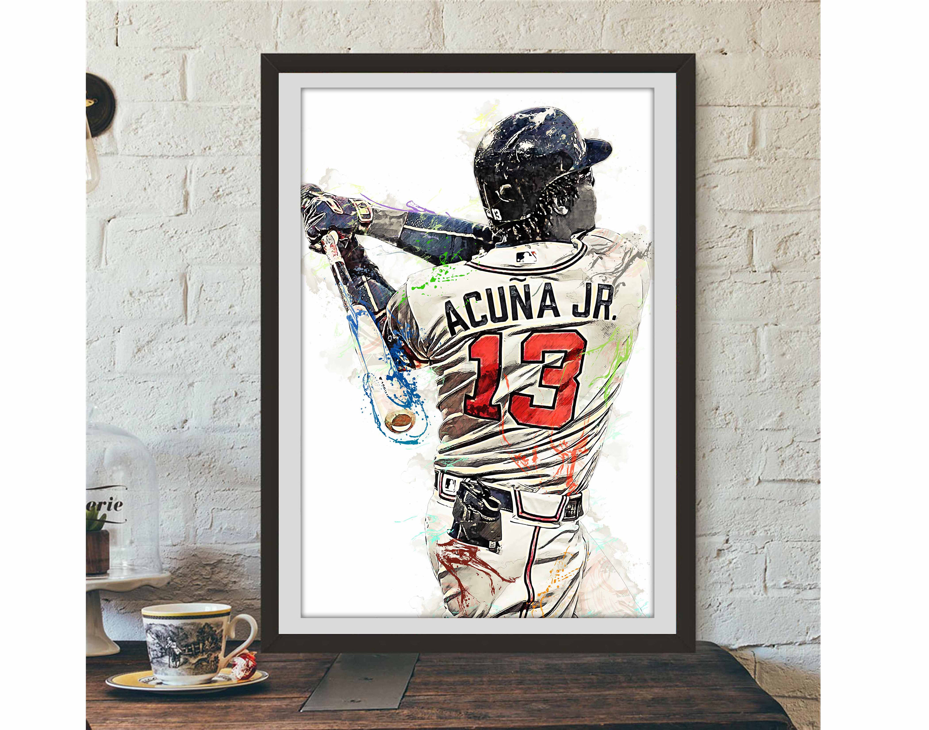 Ronald Acuna Jr Poster Atlanta Braves Canvas Print Wall - Etsy