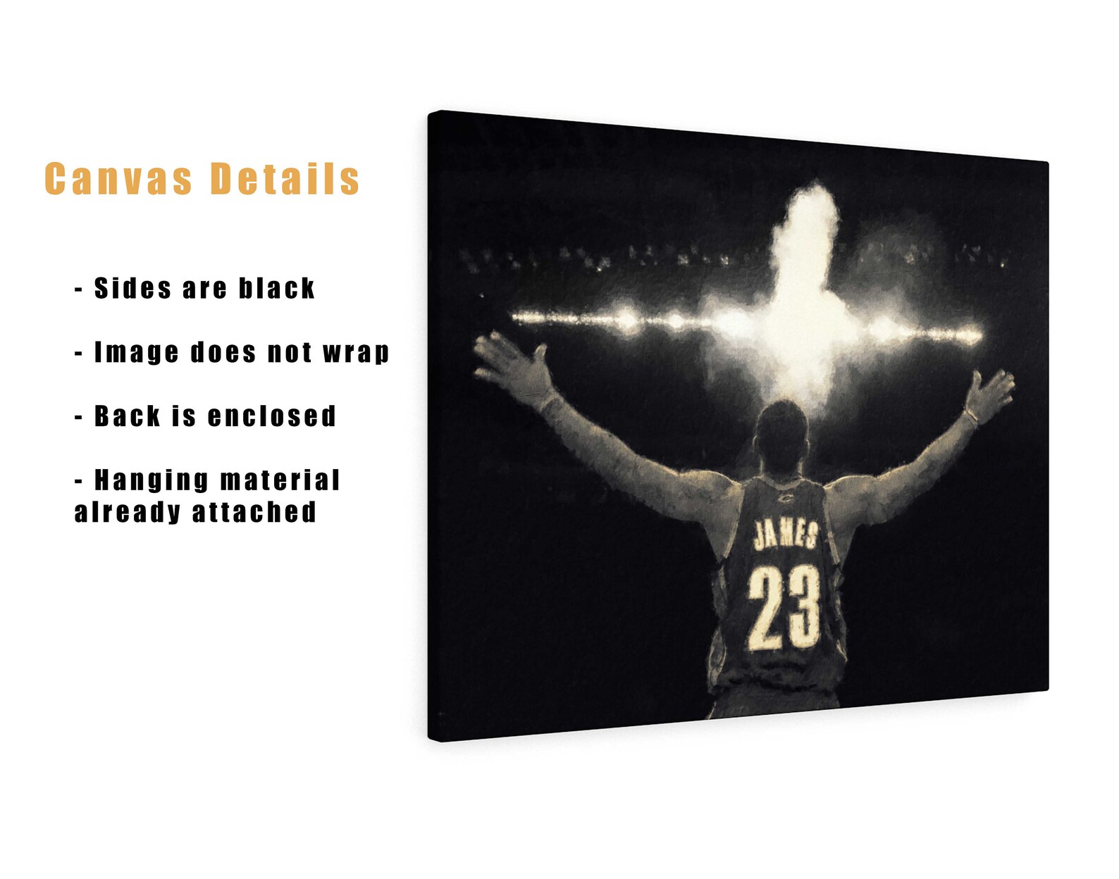 Lebron James Canvas Print - Cleveland Cavaliers - Wall Art, Sports Art ...