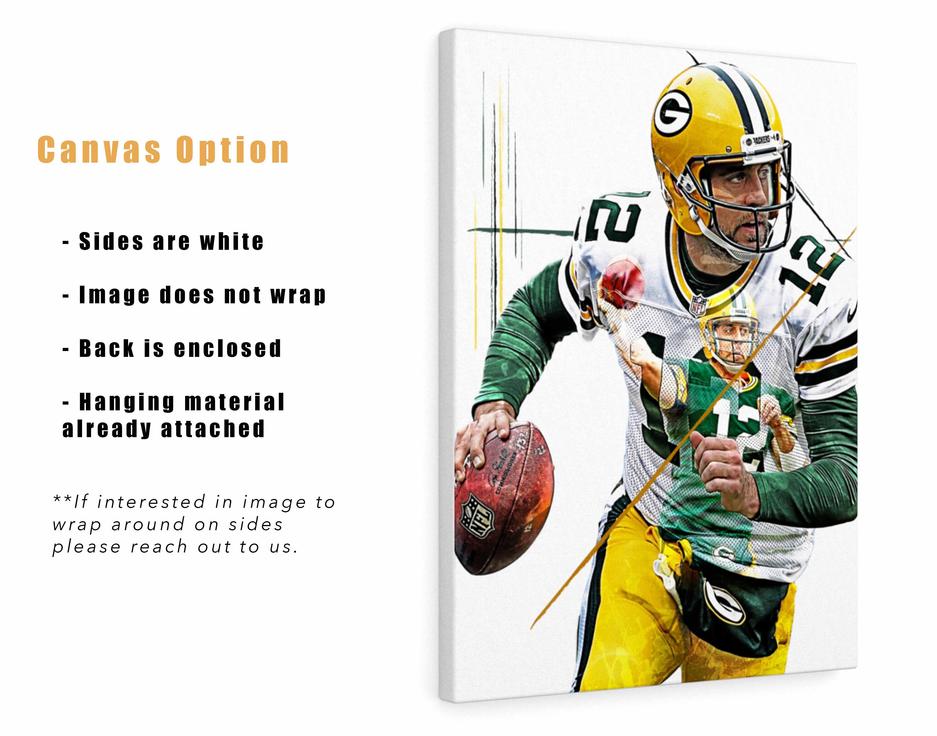 Aaron Rodgers Poster Green Bay Packers Canvas Print Wall - Etsy