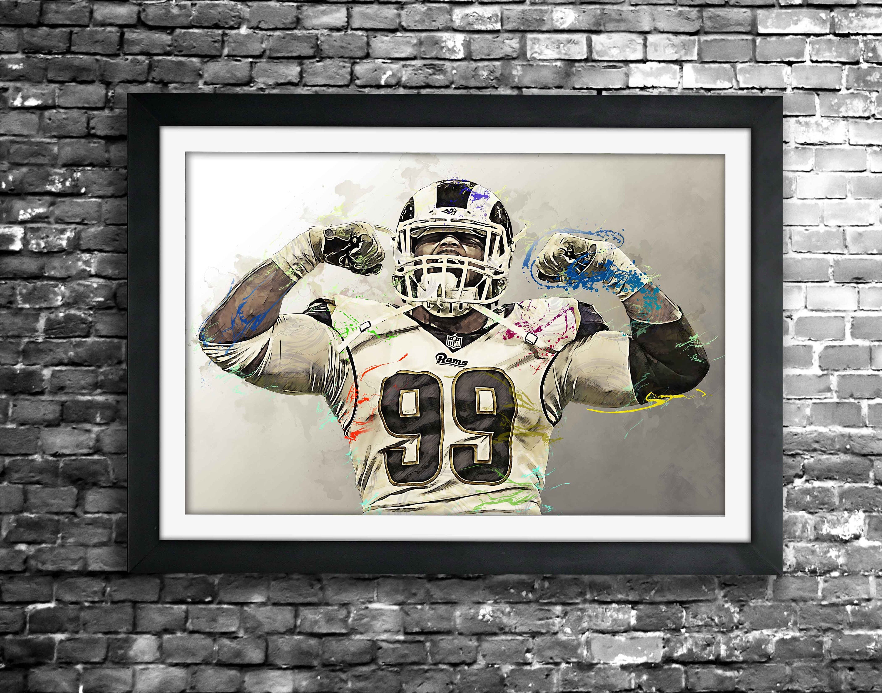 Aaron Donald Poster Los Angeles Rams Canvas Print Wall | Etsy