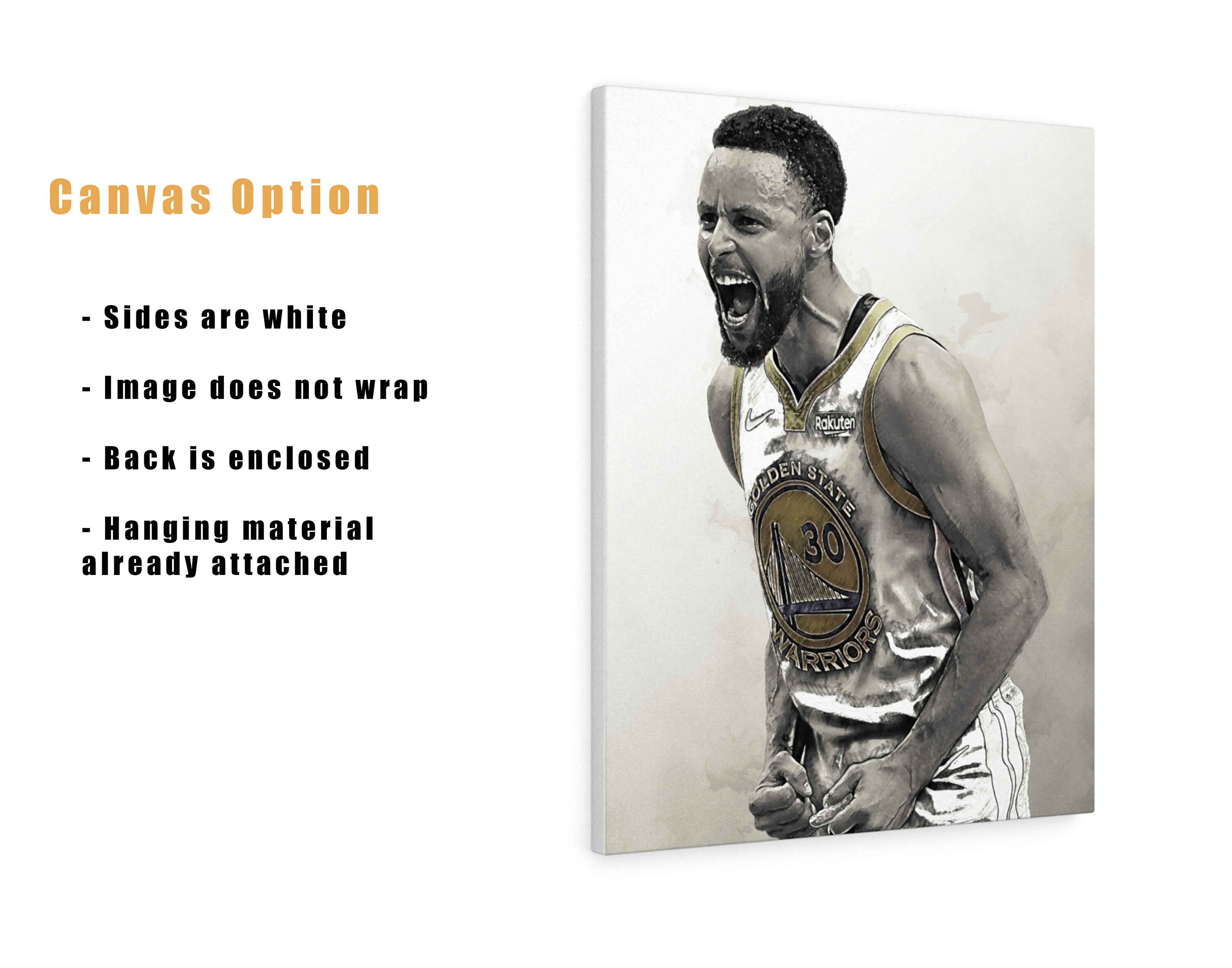 Stephen Curry Poster Golden State Warriors Canvas Print | Etsy