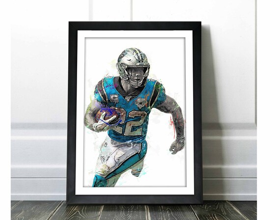 Christian Mccaffrey Poster Carolina Panthers Canvas Print | Etsy