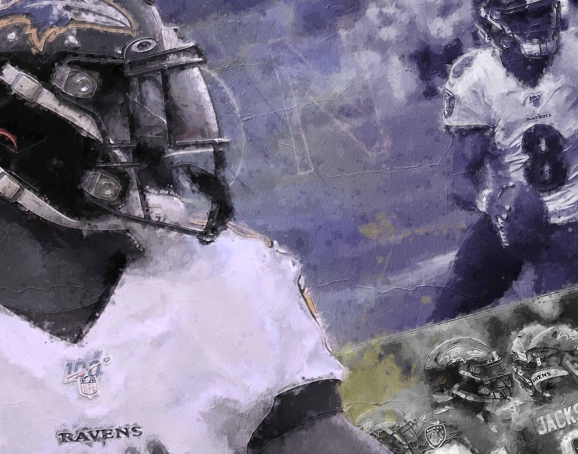 Lamar Jackson Canvas Print Baltimore Ravens Wall Art - Etsy