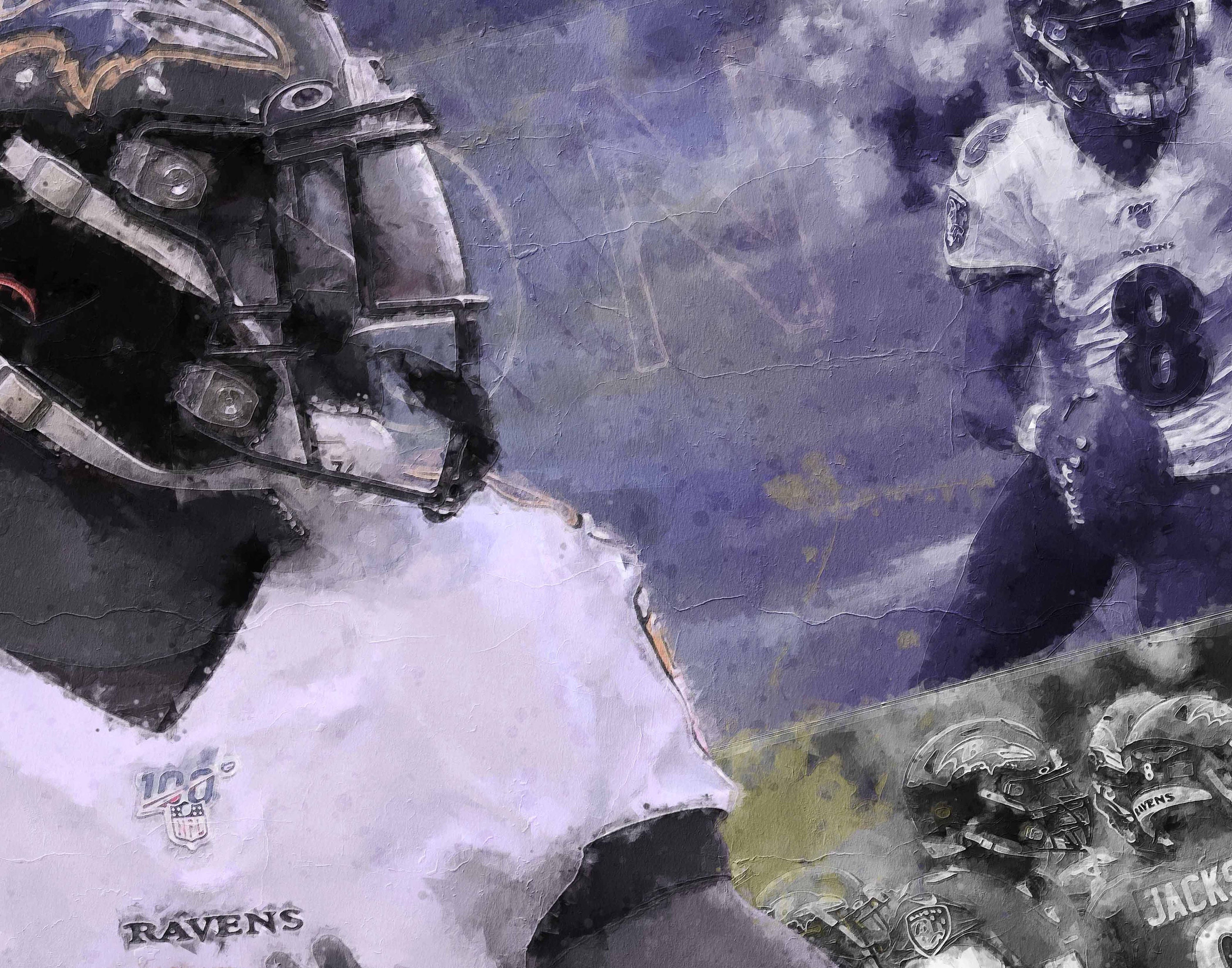 Lamar Jackson Canvas Print Baltimore Ravens Wall Art - Etsy