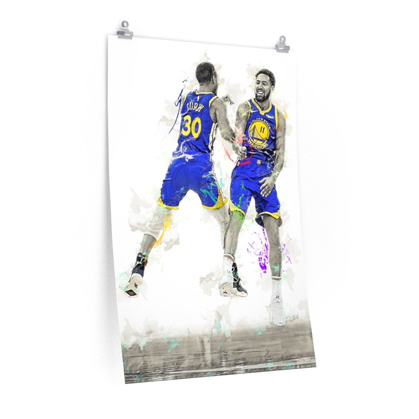 Steph Curry Klay Thompson Poster Golden State Warriors Etsy