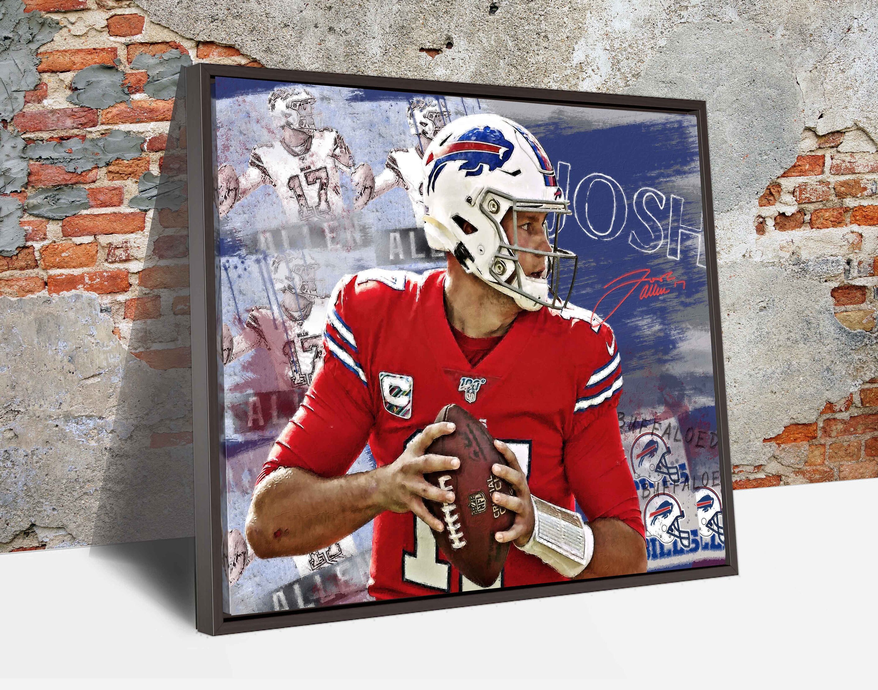 Josh Allen Canvas Print Buffalo Bills Wall Art Sports Art - Etsy