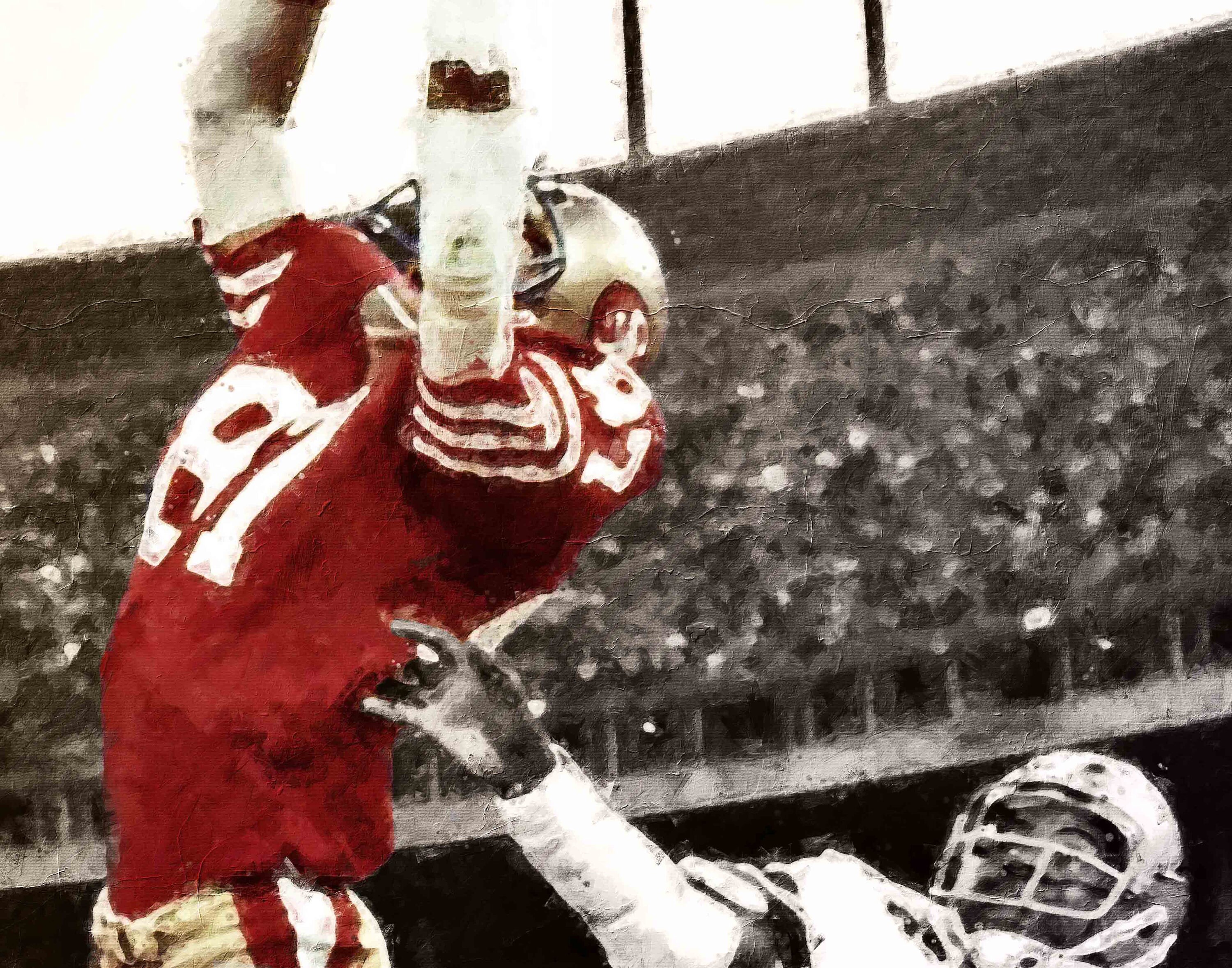 Dwight Clark Canvas Print - San Francisco 49ers - Wall Art, Sports Art ...