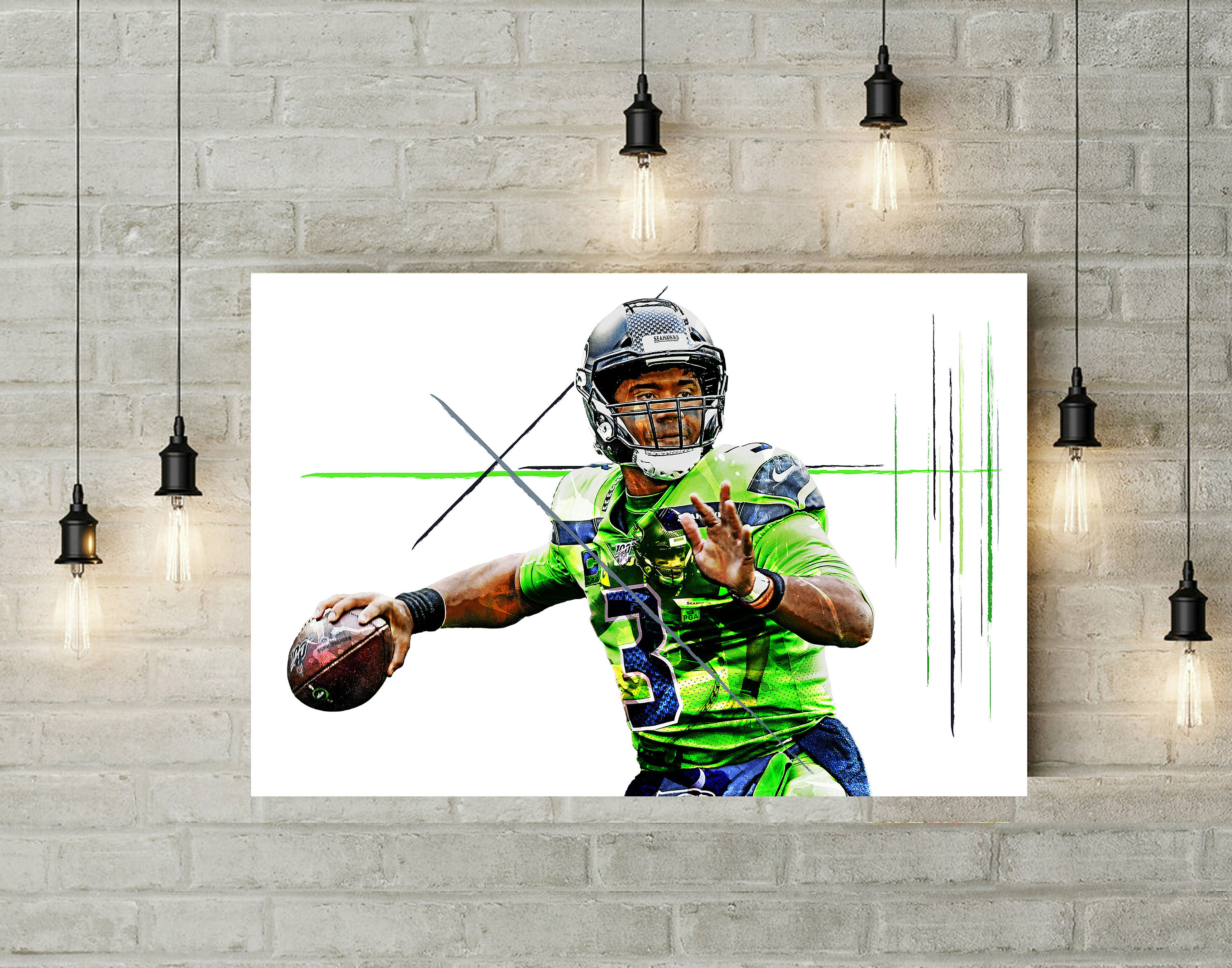 Russell Wilson Poster - Seattle Seahawks - Wall Art, Sports Art Print ...
