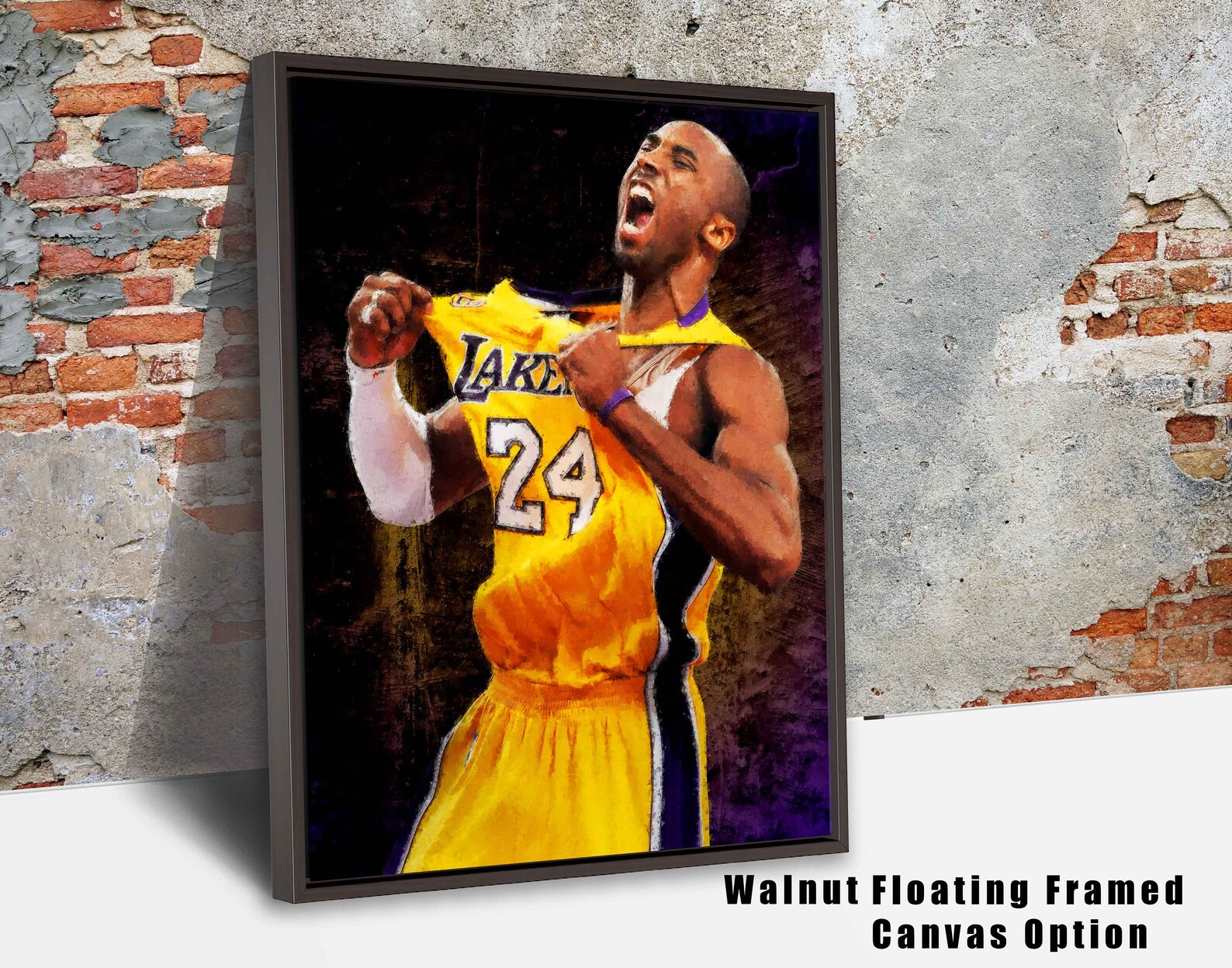 Kobe Bryant Scream Canvas Print Los Angeles Lakers Wall - Etsy