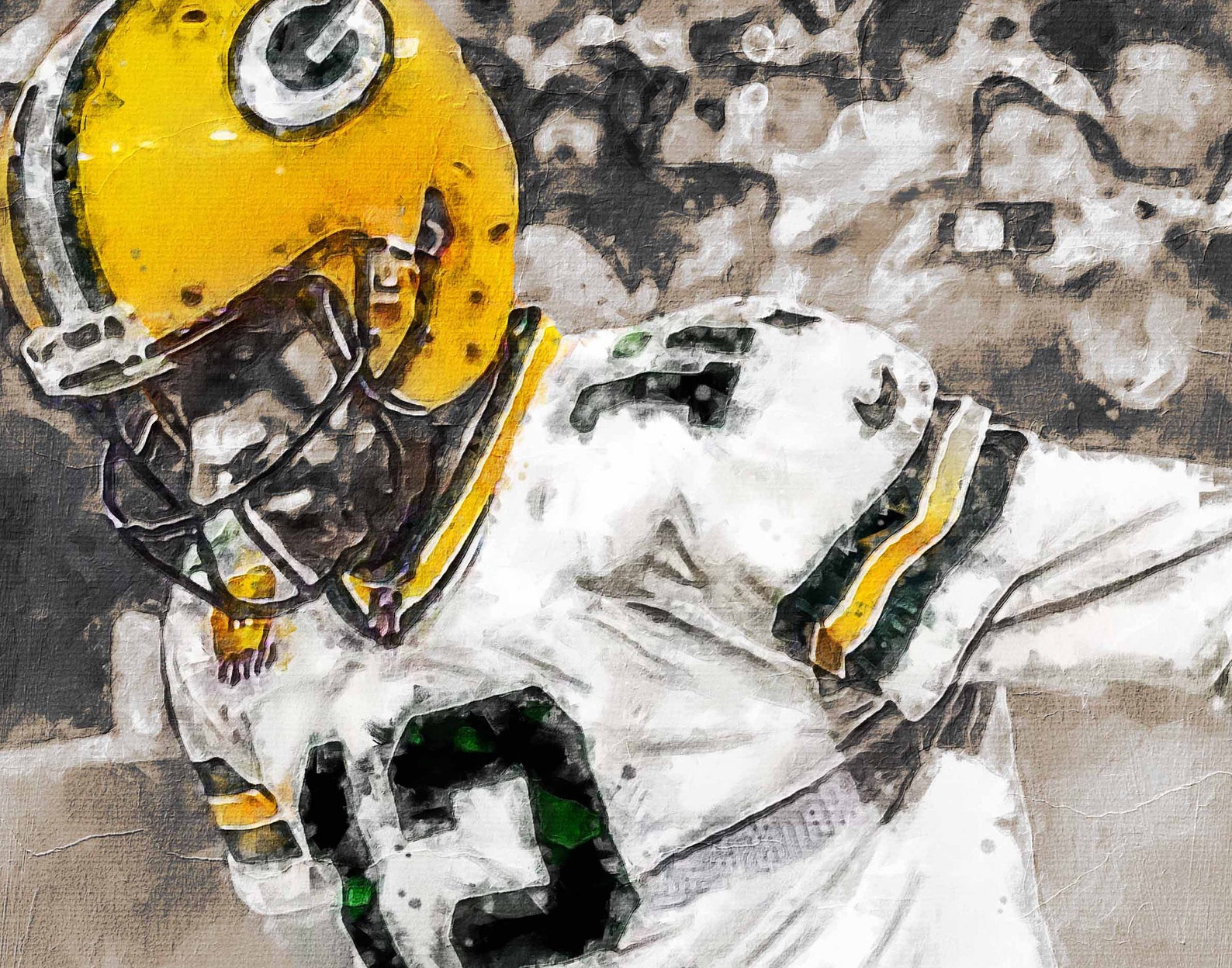 Aaron Rodgers Canvas Print - Green Bay Packers - Wall Art, Sports Art ...