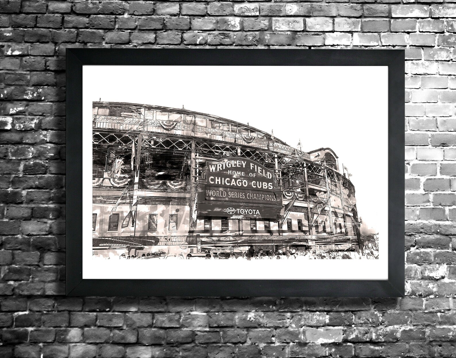 Wrigley Field Stadium Poster Chicago Cubs Canvas Print | Etsy