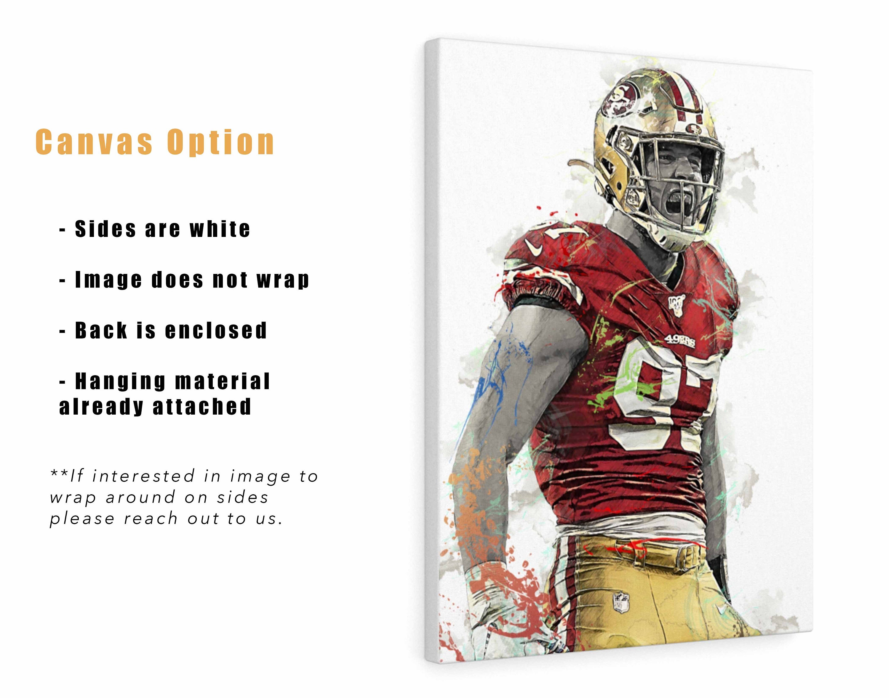 Nick Bosa Poster - San Francisco 49ers - Canvas Print, Wall Art, Sports ...