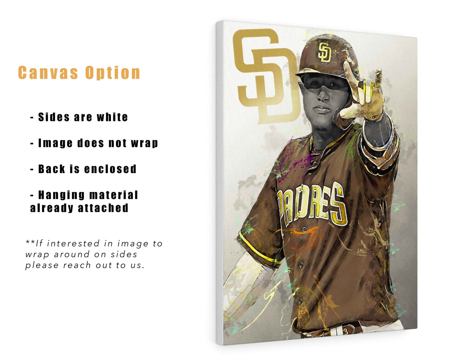 Manny Machado Poster San Diego Padres Canvas Print Wall | Etsy