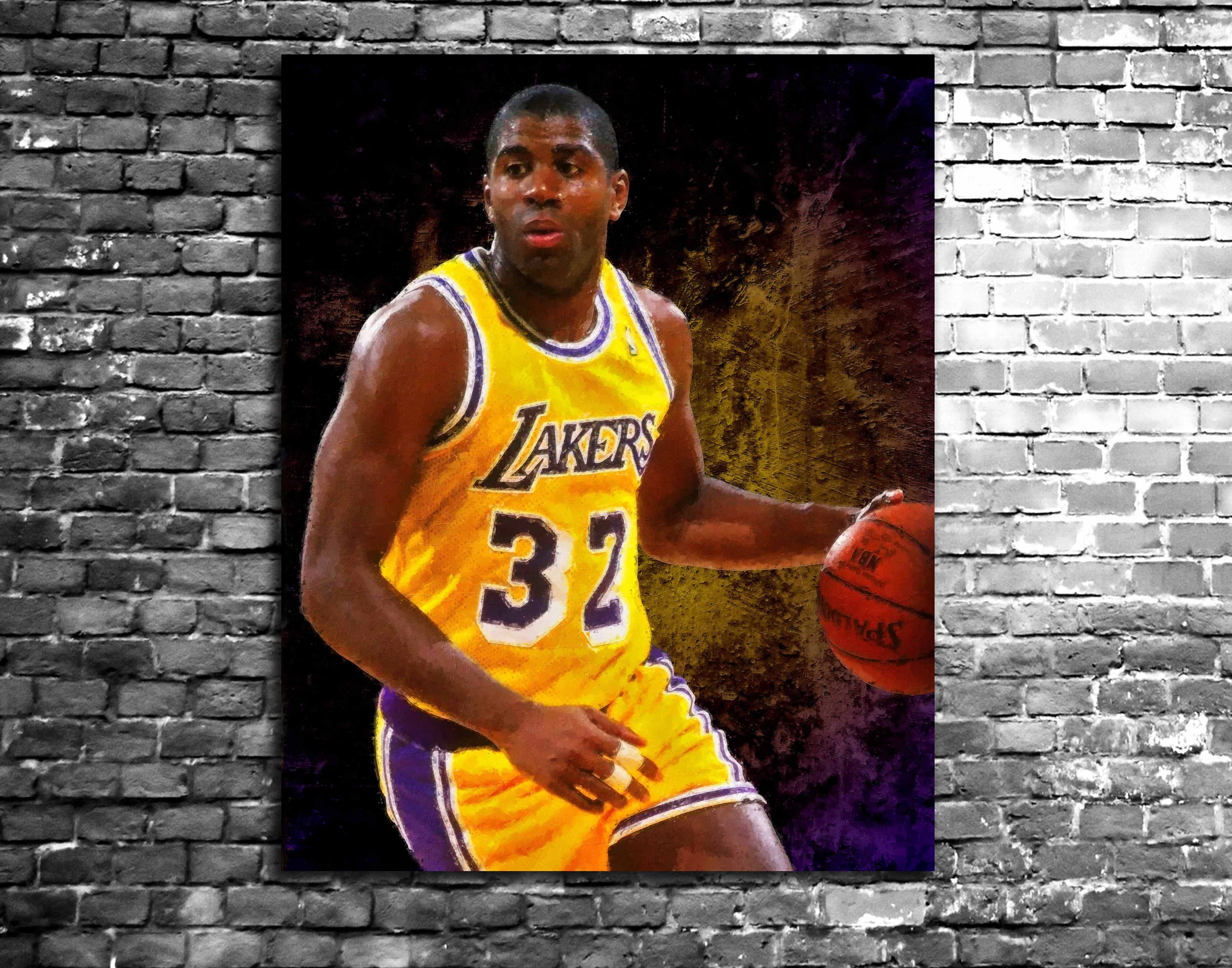 Magic Johnson Canvas Print - Los Angeles Lakers - Wall Art, Sports Art ...