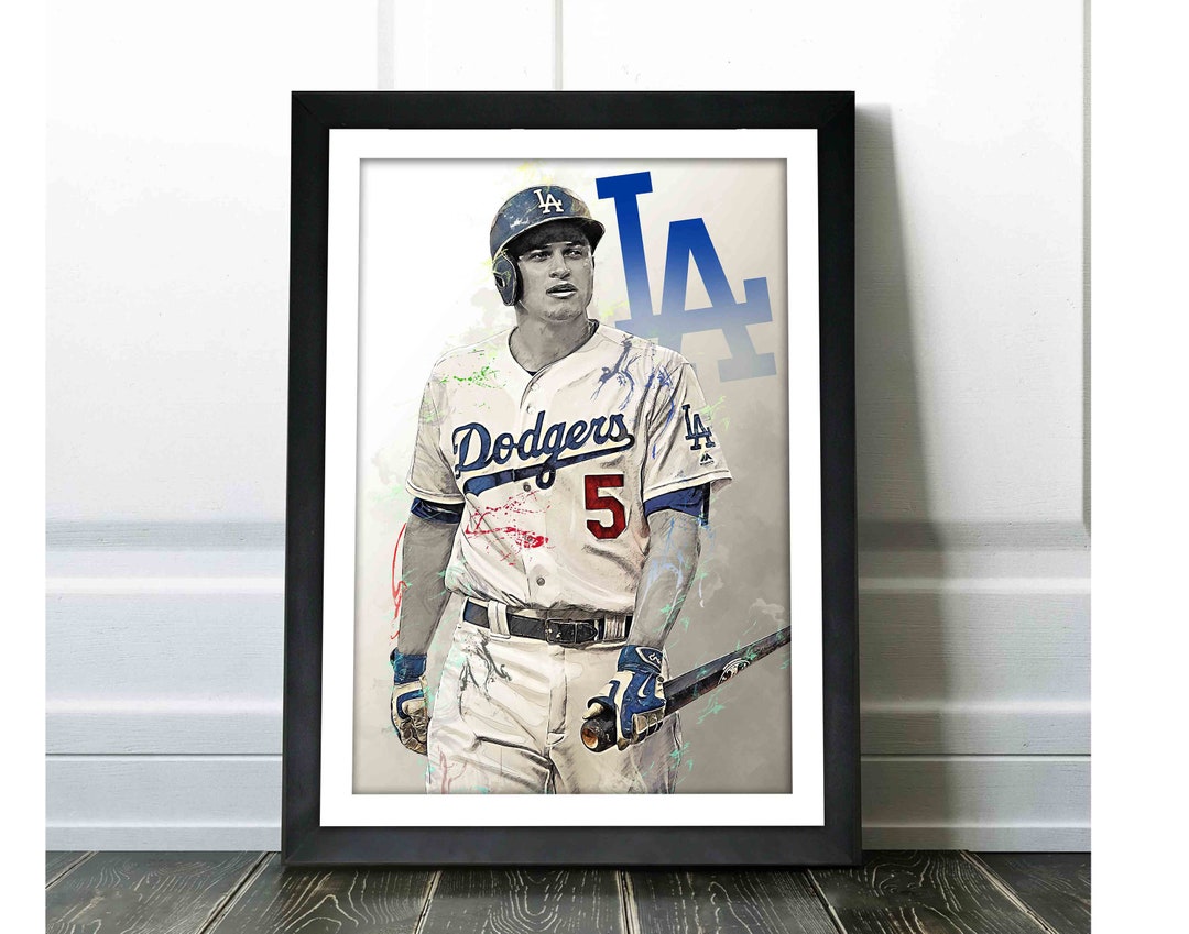 Corey Seager Poster Los Angeles Dodgers Canvas Print, Wall Art, Sports ...