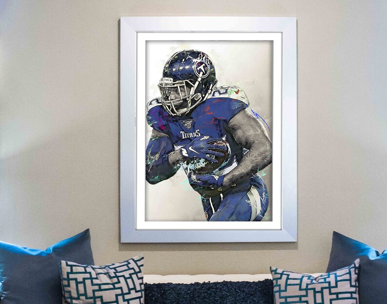 Derrick Henry Poster Tennessee Titans Canvas Print Wall - Etsy