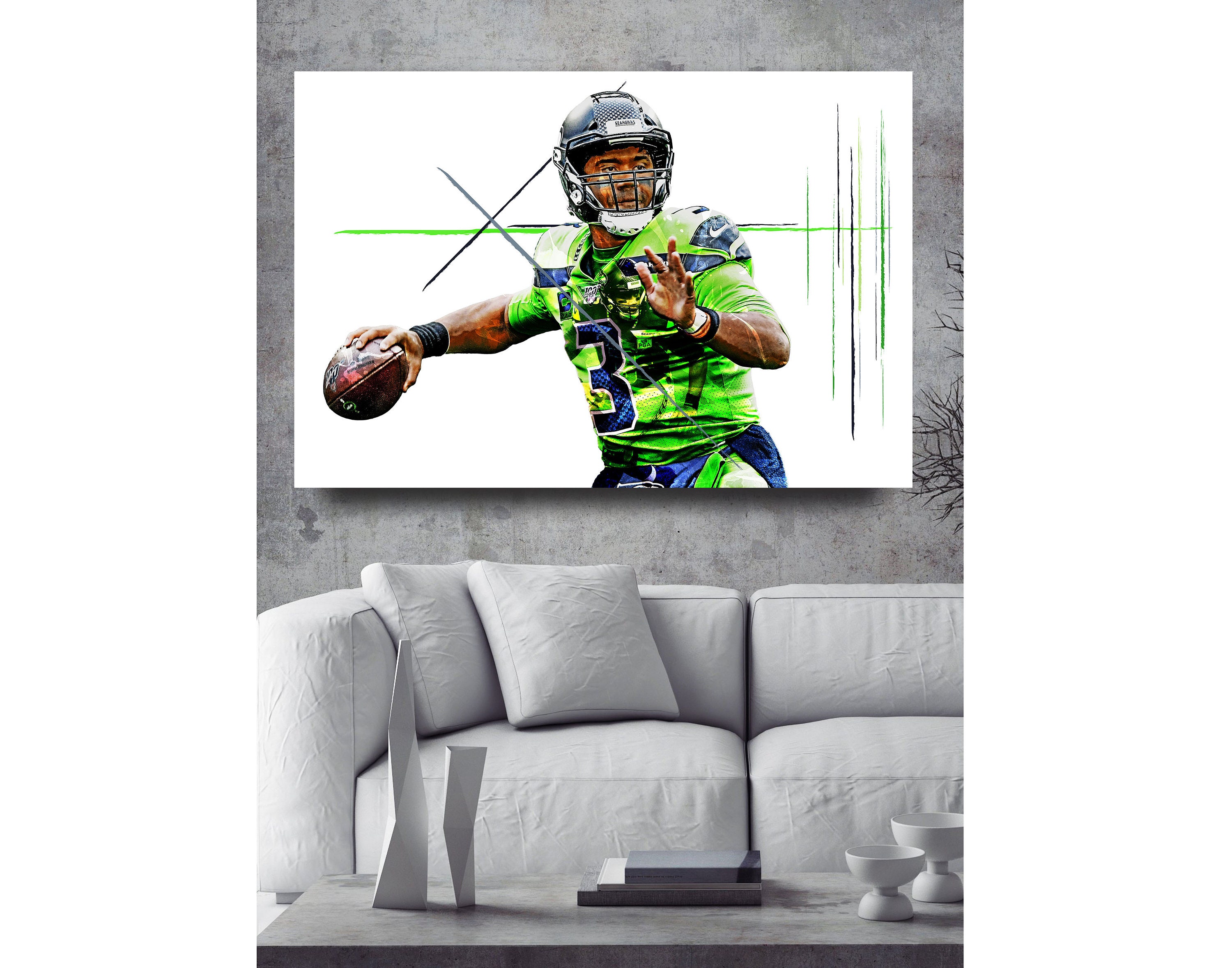 Russell Wilson Poster - Seattle Seahawks - Wall Art, Sports Art Print ...