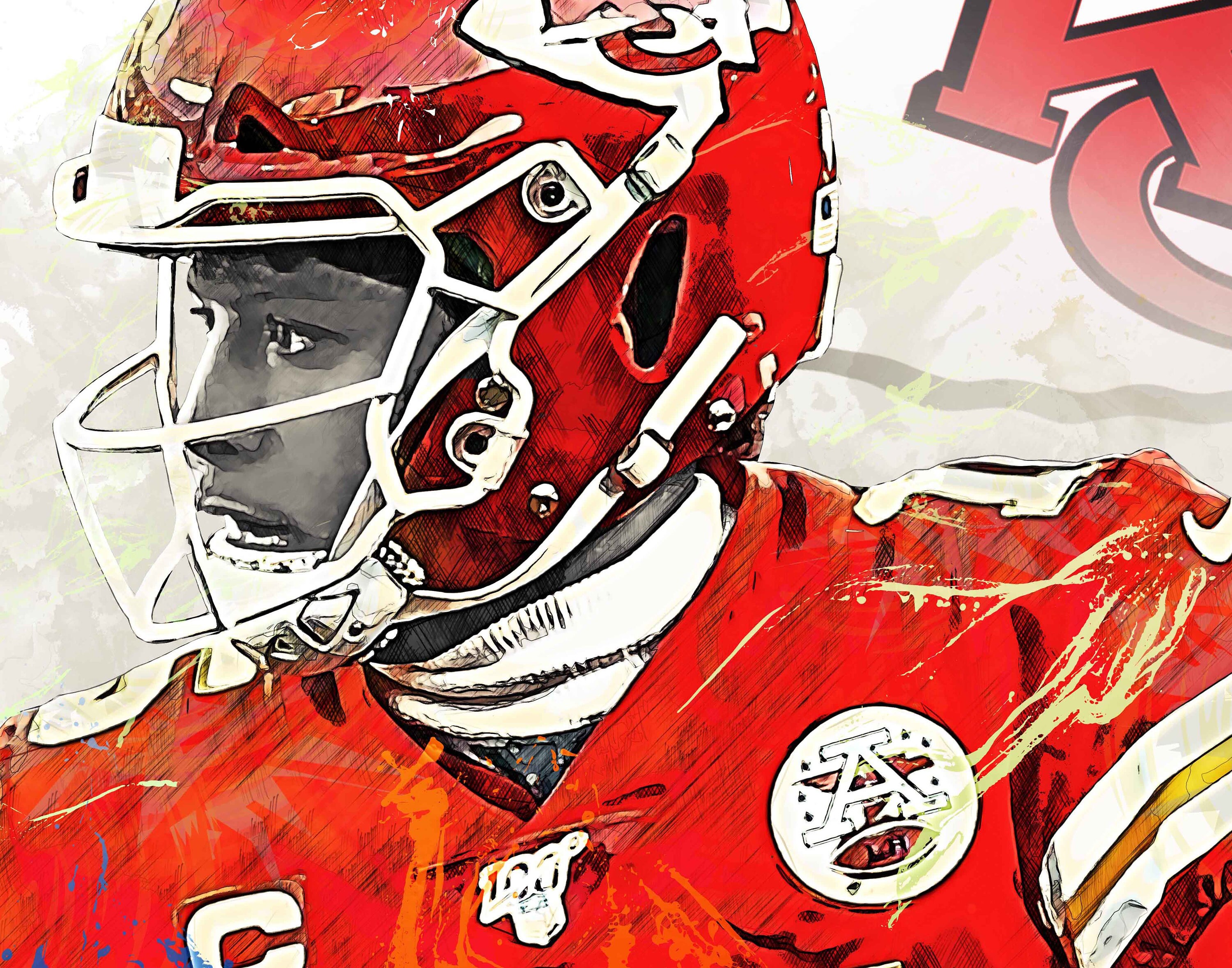 Patrick Mahomes Poster Kansas City Chiefs Canvas Print - Etsy