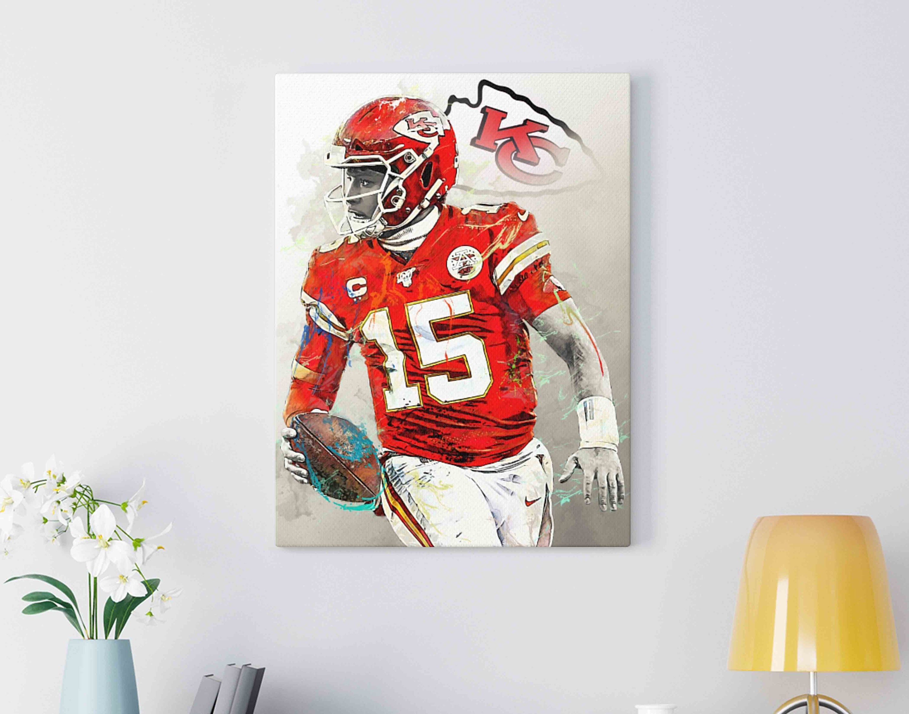 Patrick Mahomes Poster Kansas City Chiefs Canvas Print - Etsy