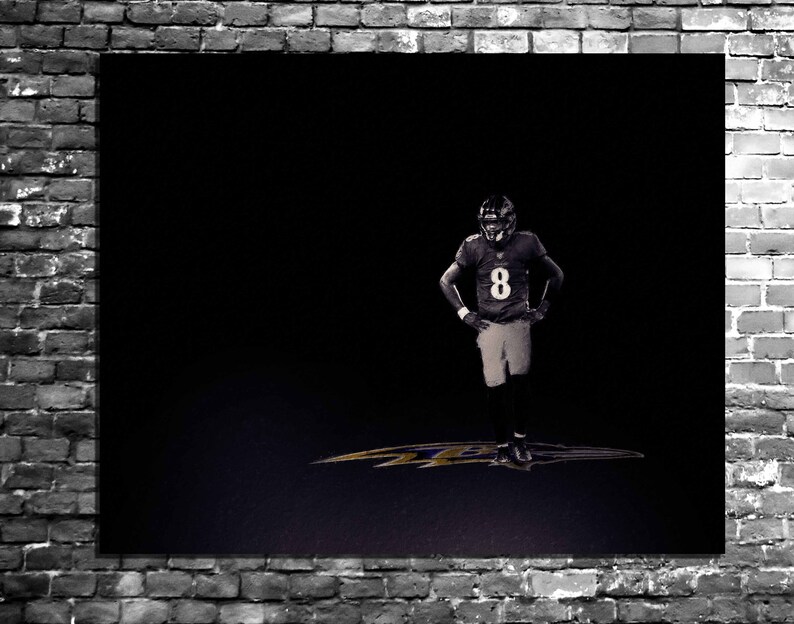 Lamar Jackson Canvas Print Baltimore Ravens Wall Art - Etsy