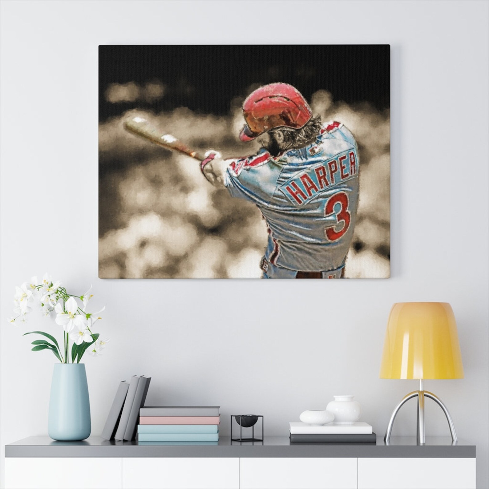 Bryce Harper Canvas Print Philadelphia Phillies Wall Art - Etsy