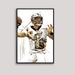 Drew Brees Poster New Orleans Saints Canvas Print Wall - Etsy