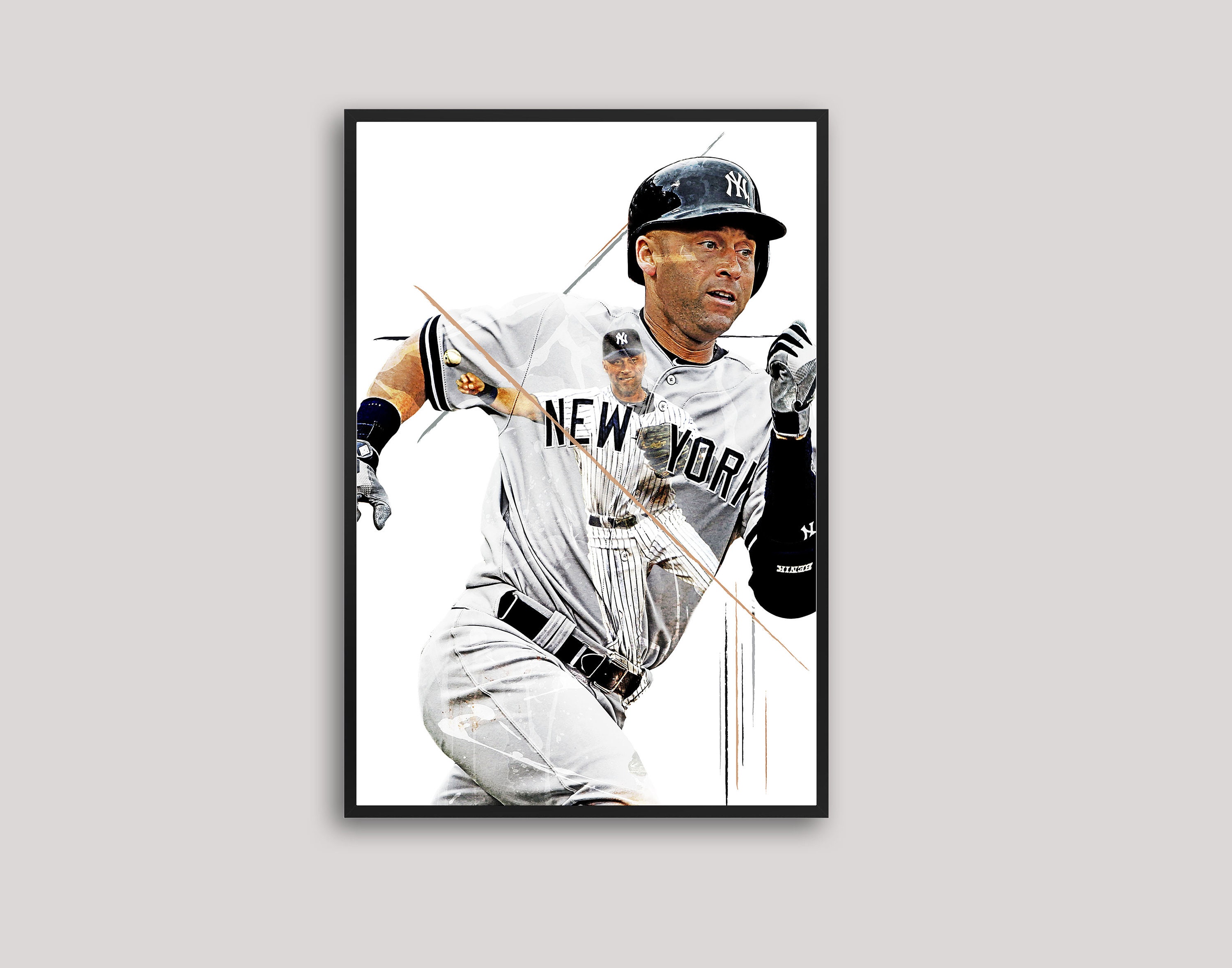Derek Jeter Poster New York Yankees Wall Art Art Print | Etsy