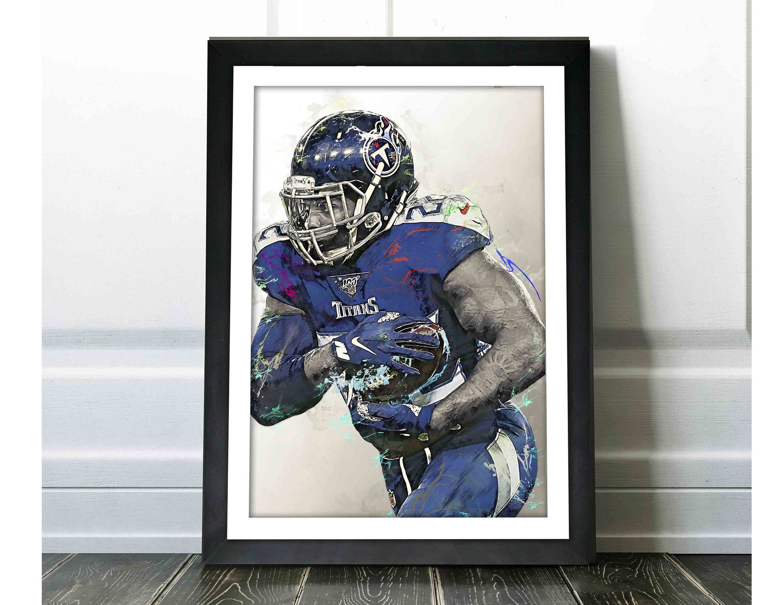 Derrick Henry Poster Tennessee Titans Canvas Print Wall - Etsy UK