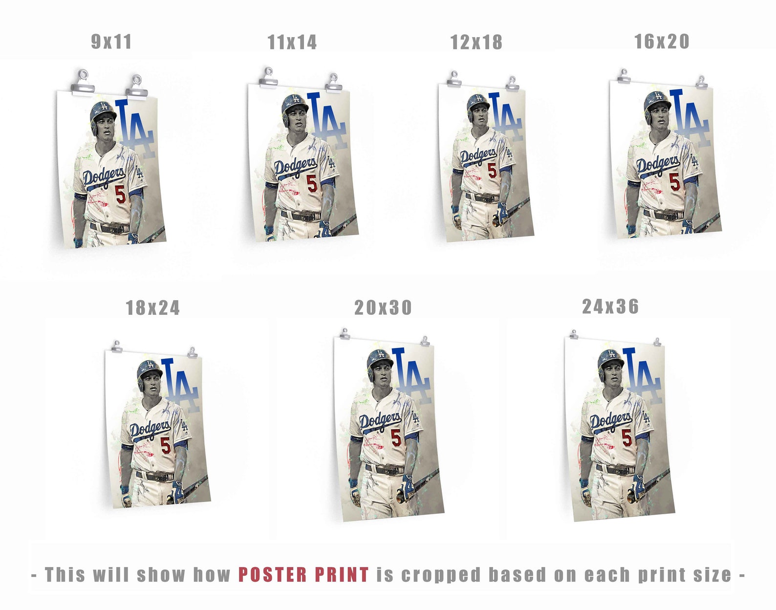 Corey Seager Poster Los Angeles Dodgers Canvas Print Wall - Etsy España