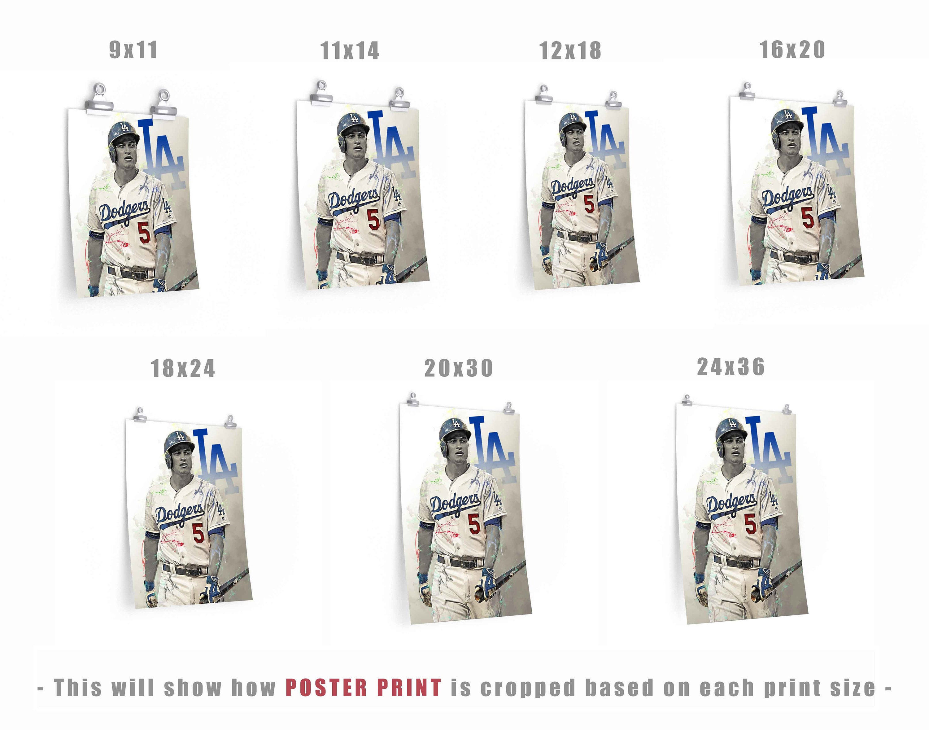 Corey Seager Poster Los Angeles Dodgers Canvas Print Wall - Etsy