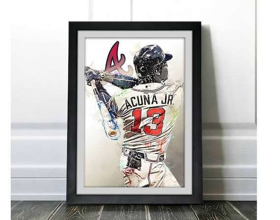 Ronald Acuna Jr Poster Atlanta Braves Canvas Print Wall | Etsy