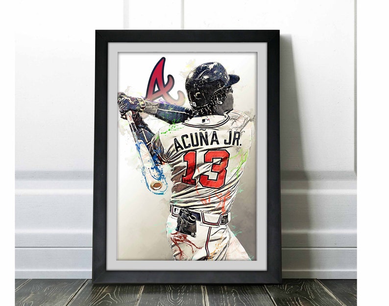 Ronald Acuna Jr Poster - Atlanta Braves - Canvas Print, Wall Art ...