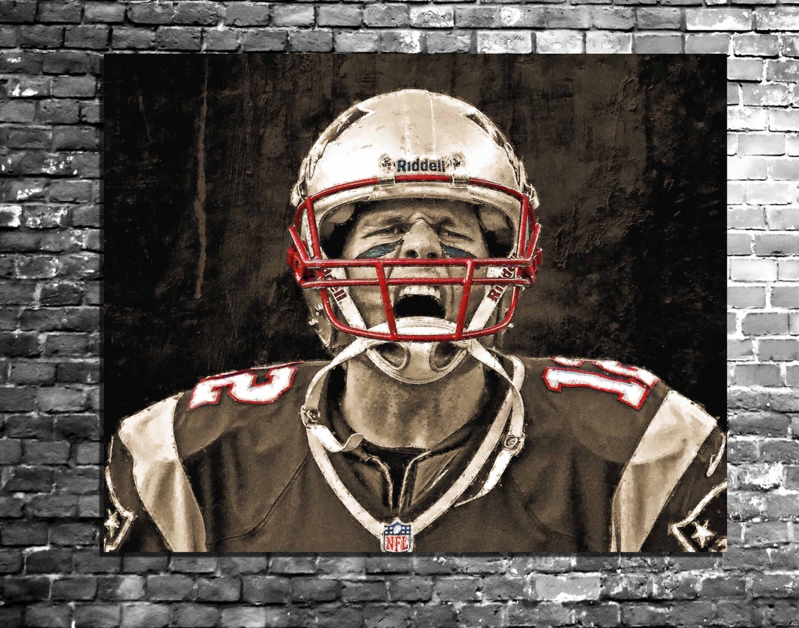 Tom Brady Canvas Print New England Patriots Wall Art | Etsy