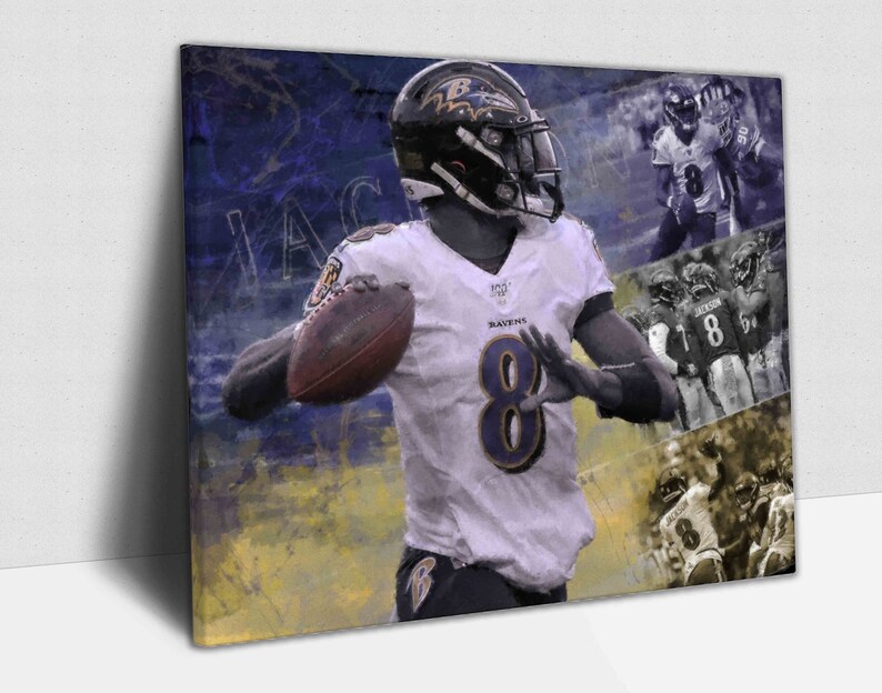 Lamar Jackson Canvas Print Baltimore Ravens Wall Art - Etsy