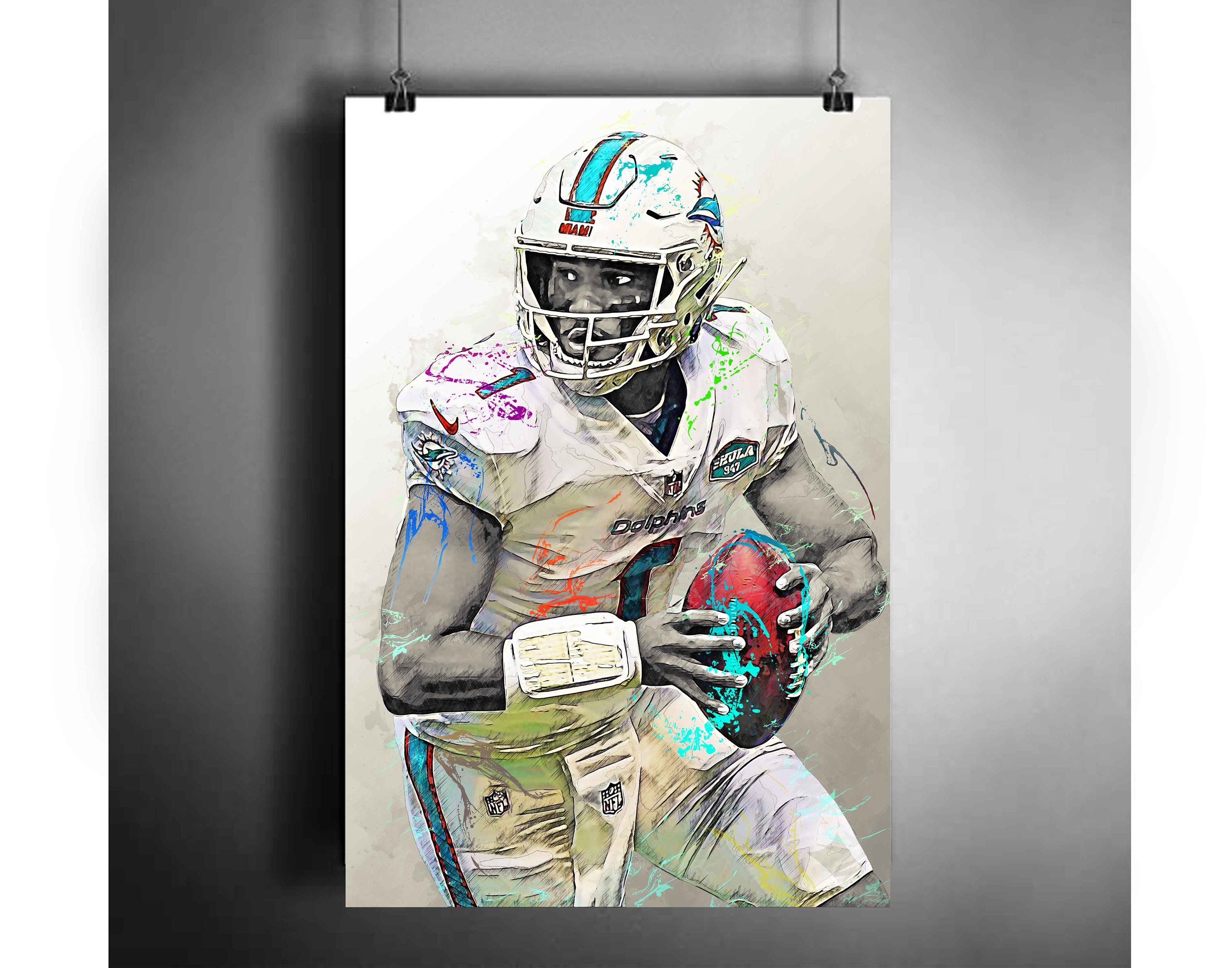 Tua Tagovailoa Poster - Miami Dolphins - Canvas Print, Wall Art, Sports ...