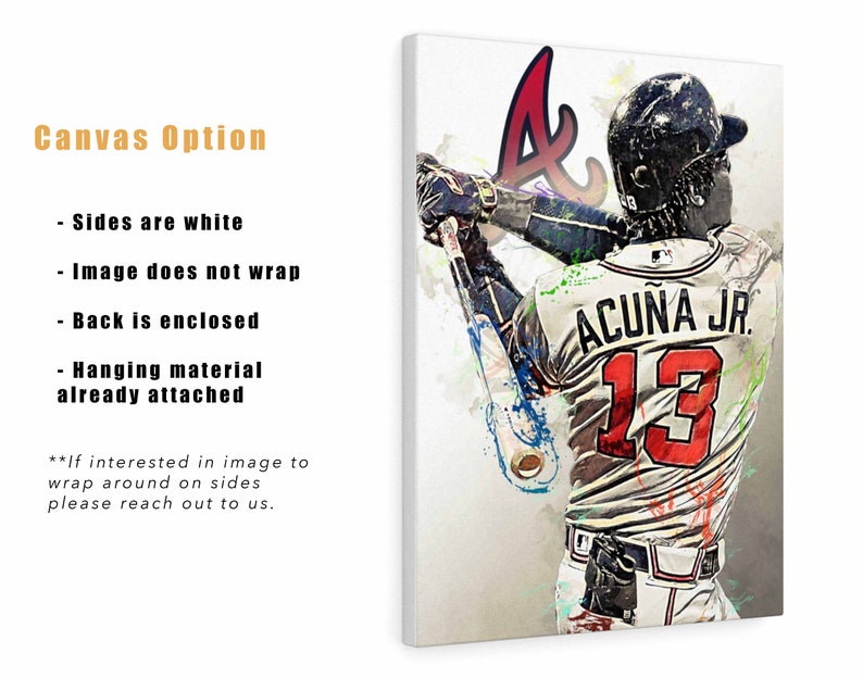 Ronald Acuna Jr Poster - Atlanta Braves - Canvas Print, Wall Art ...