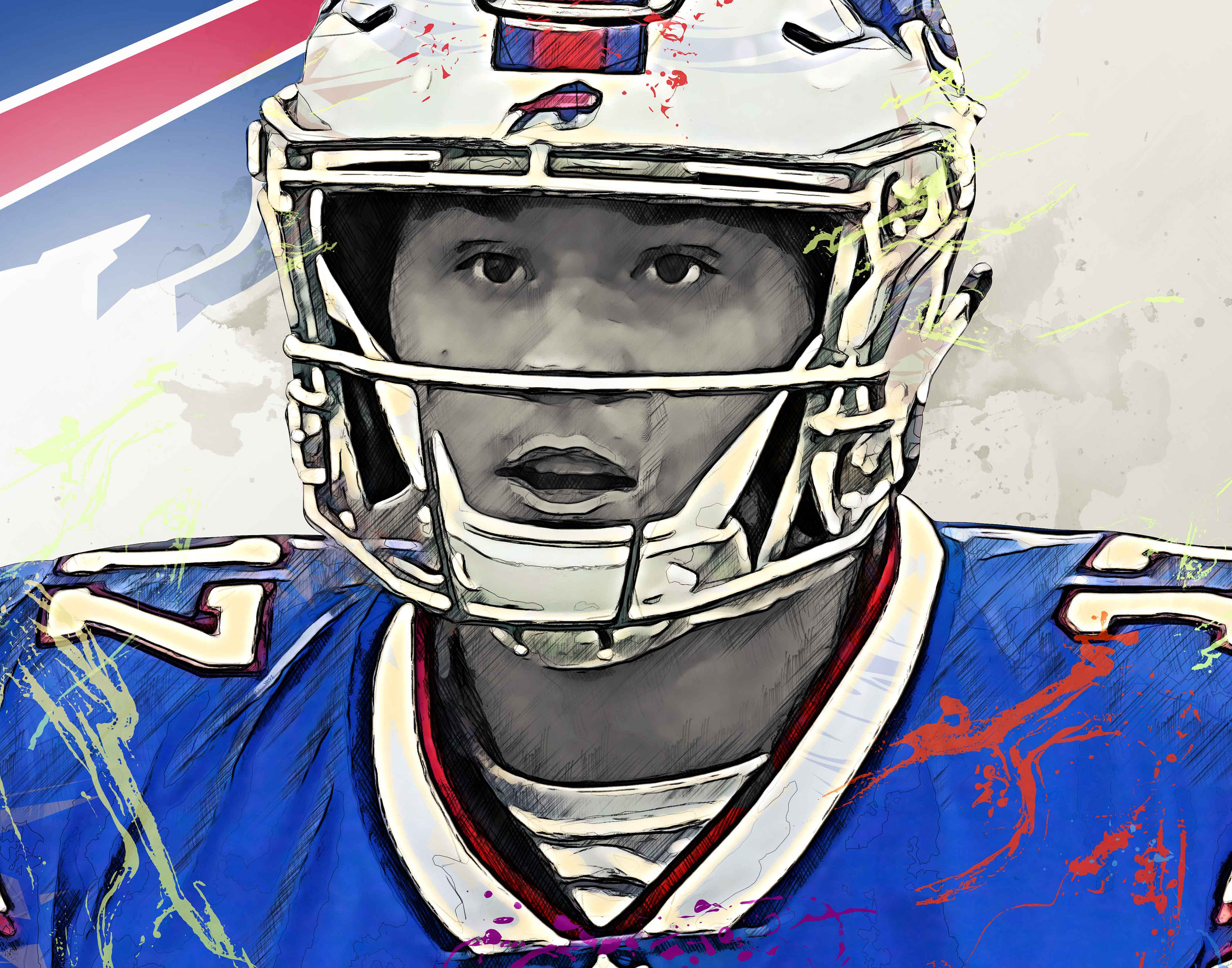 Josh Allen Poster Buffalo Bills Canvas Print Wall Art - Etsy