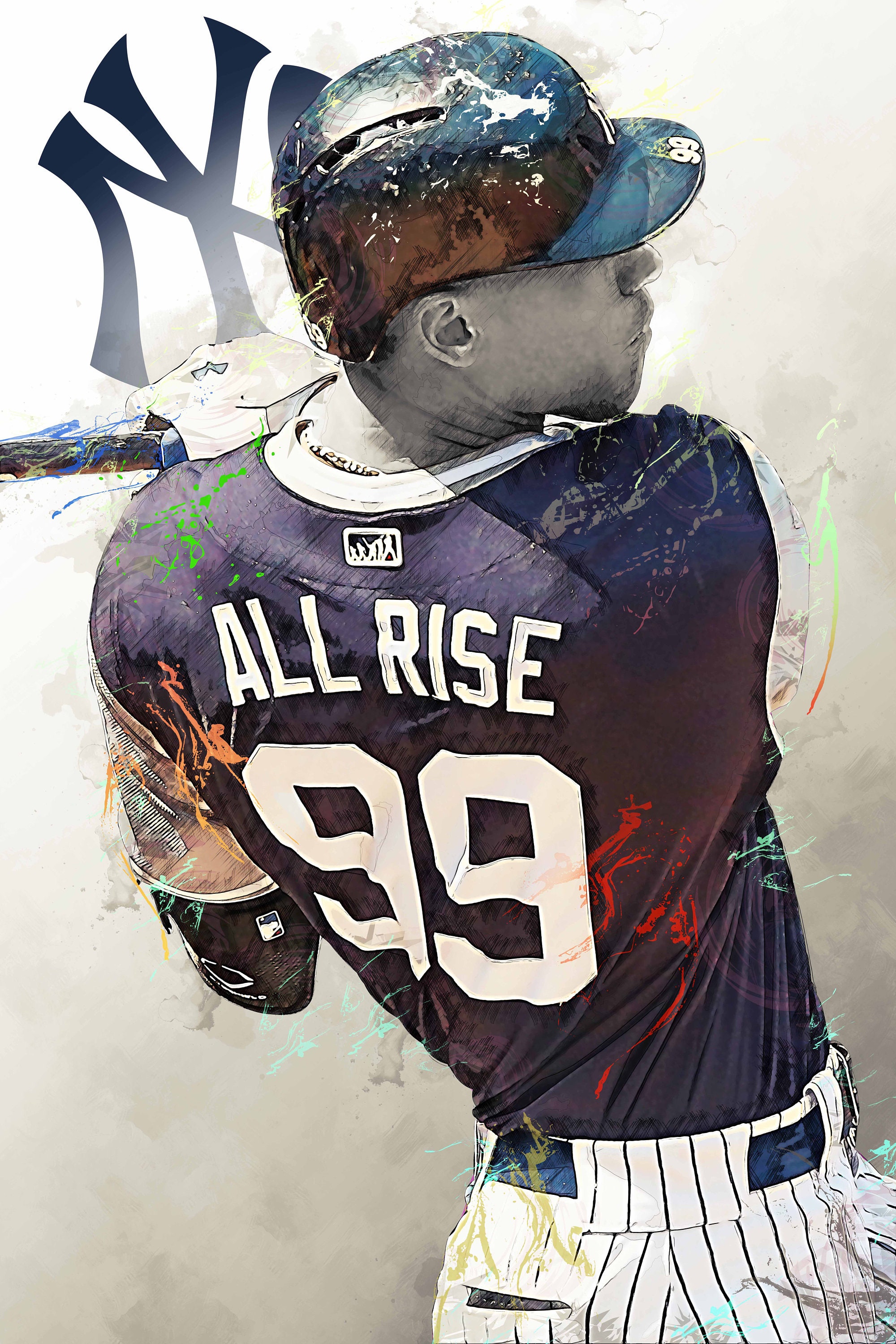 Aaron Judge Poster New York Yankees Canvas Print Wall - Etsy