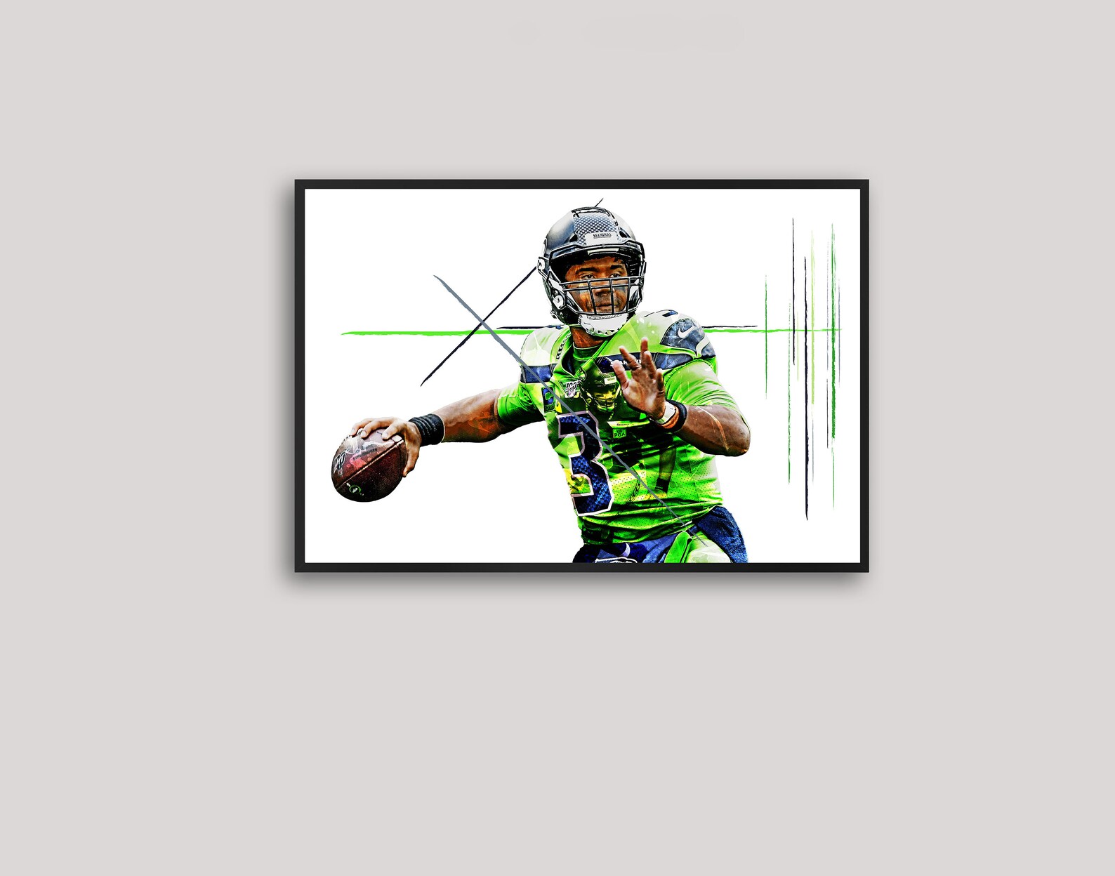 Russell Wilson Poster - Seattle Seahawks - Wall Art, Sports Art Print ...