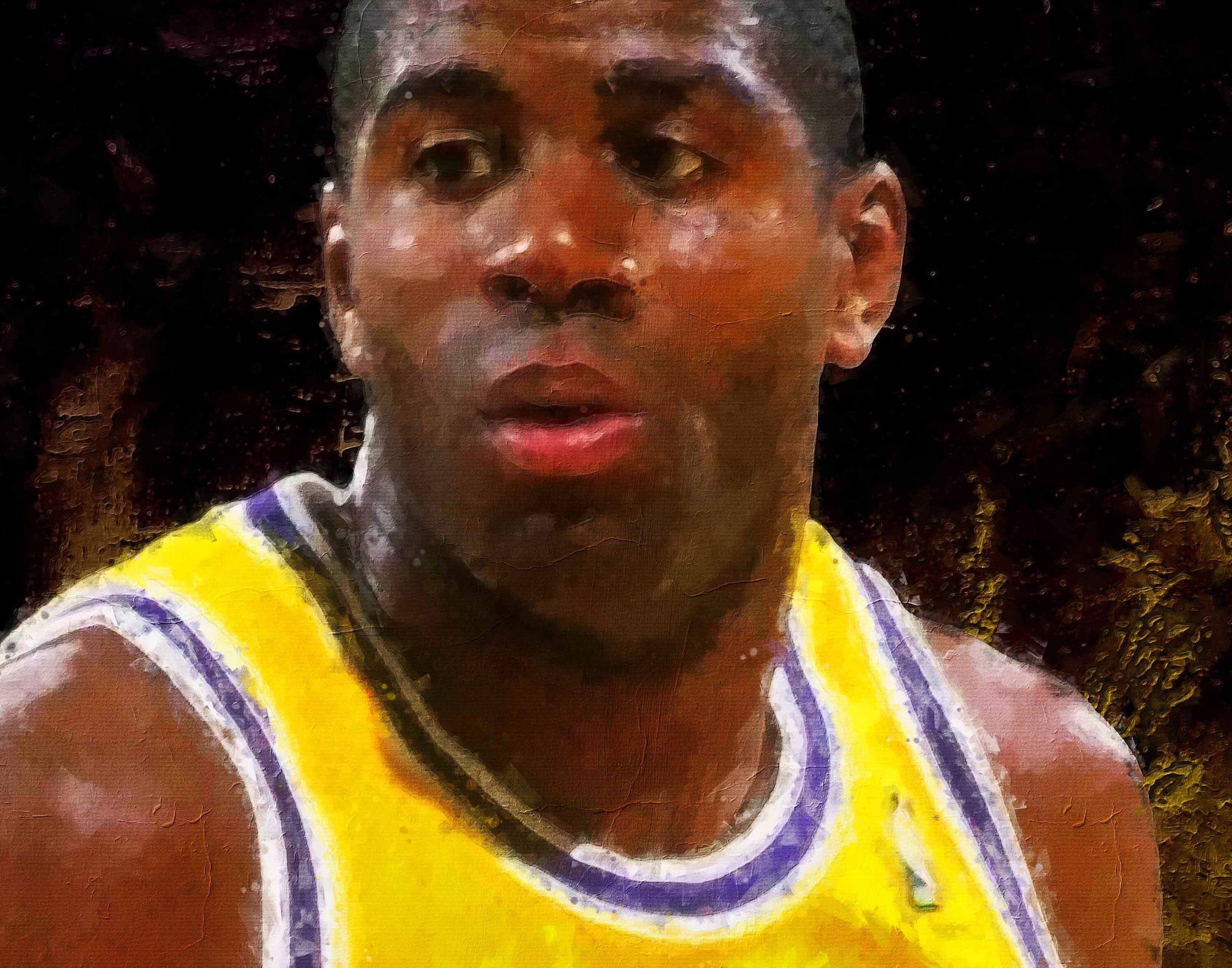 Magic Johnson Canvas Print Los Angeles Lakers Wall Art - Etsy
