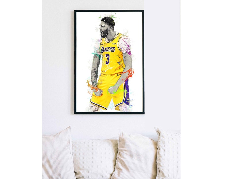 Anthony Davis Poster Los Angeles Lakers Wall Art Sports | Etsy