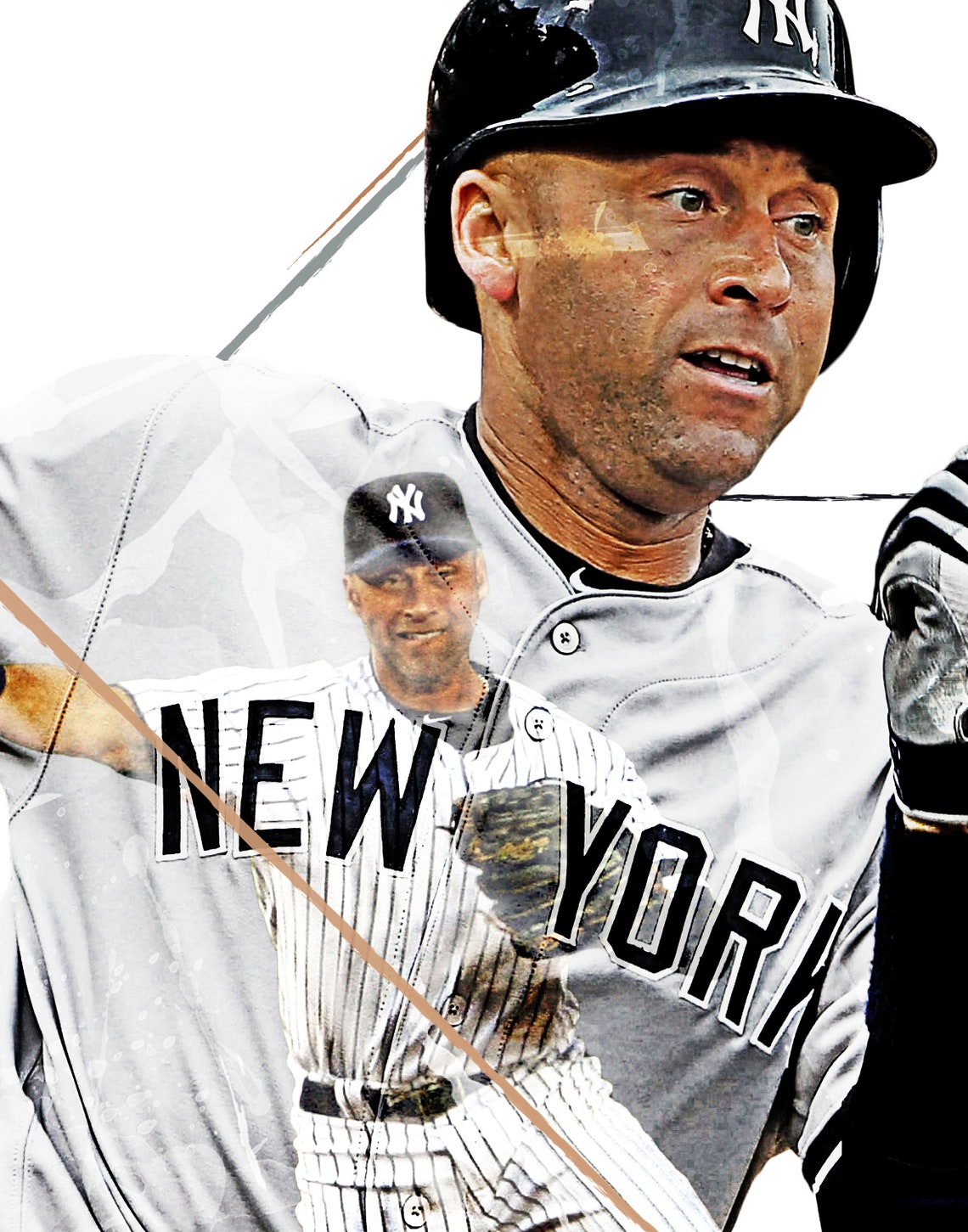 Derek Jeter Poster New York Yankees Wall Art Art Print | Etsy